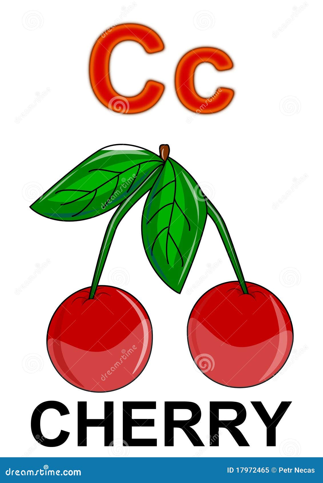 Letter C cherry stock illustration. Illustration of nature - 17972465