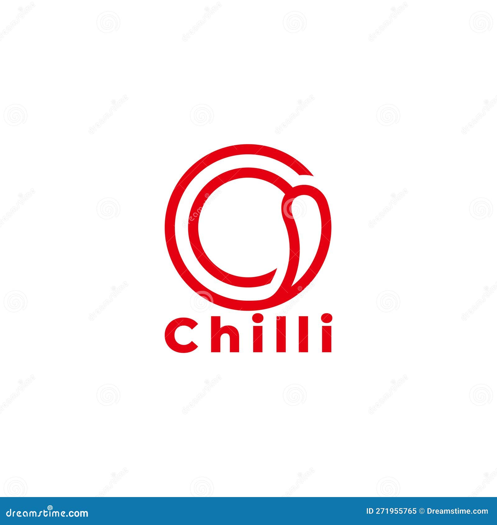 Letter C Chilli Line Art Logo Vector Stock Vector - Illustration of ...