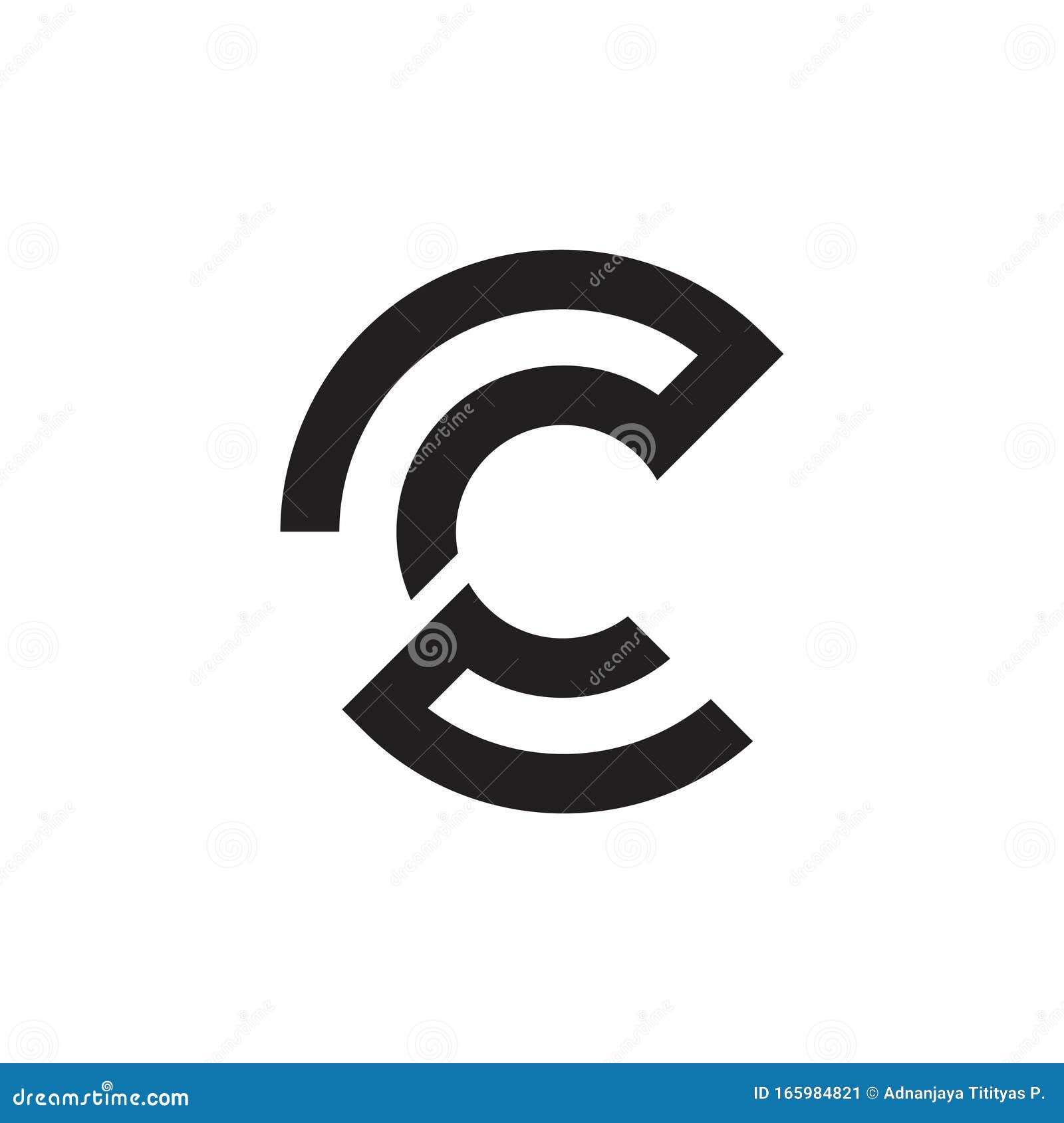 Letter C Circle Geometric Logo Vector Stock Vector - Illustration of ...