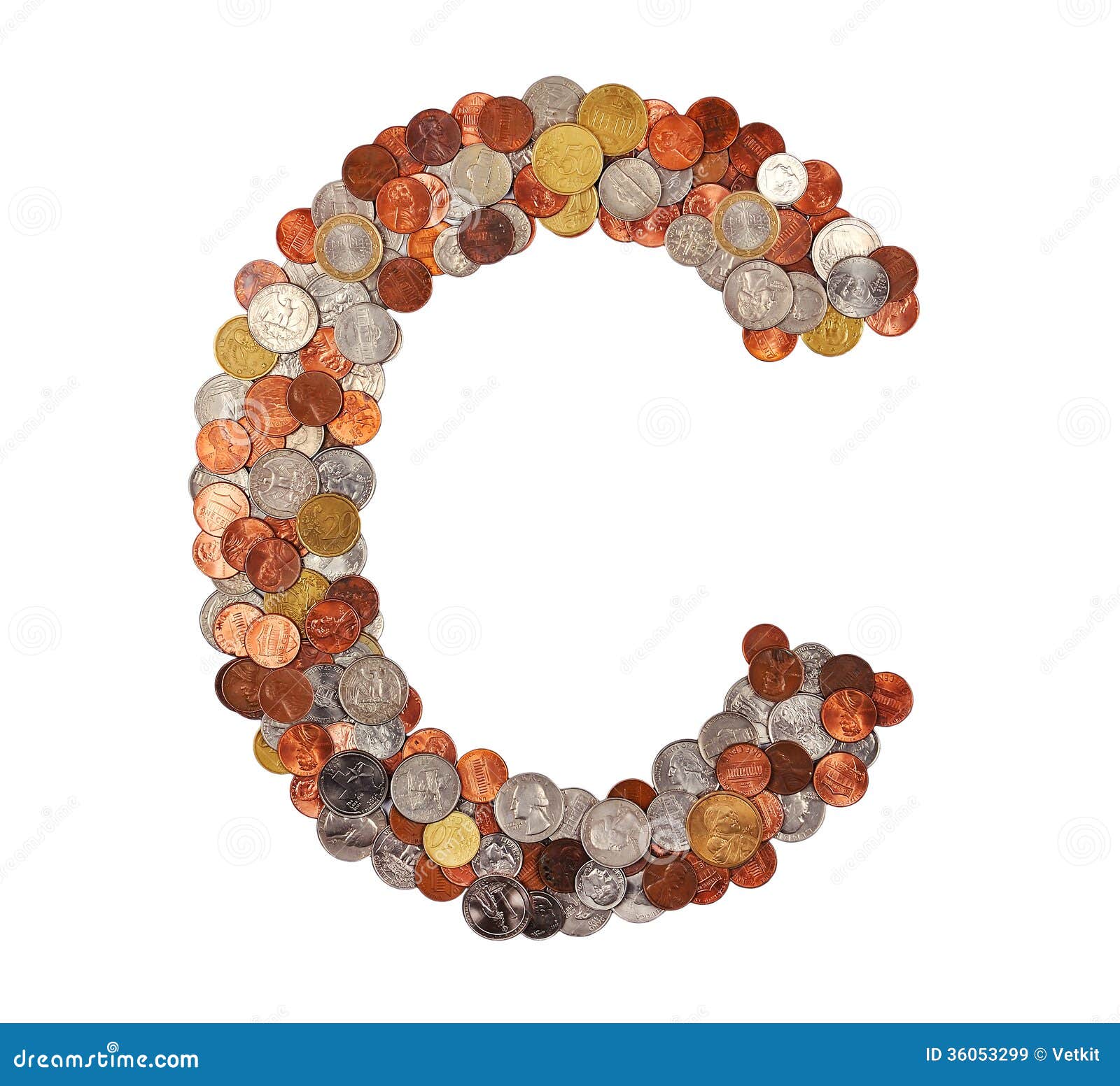 Letter C stock image. Image of isolated, sticky, dollar - 36053299