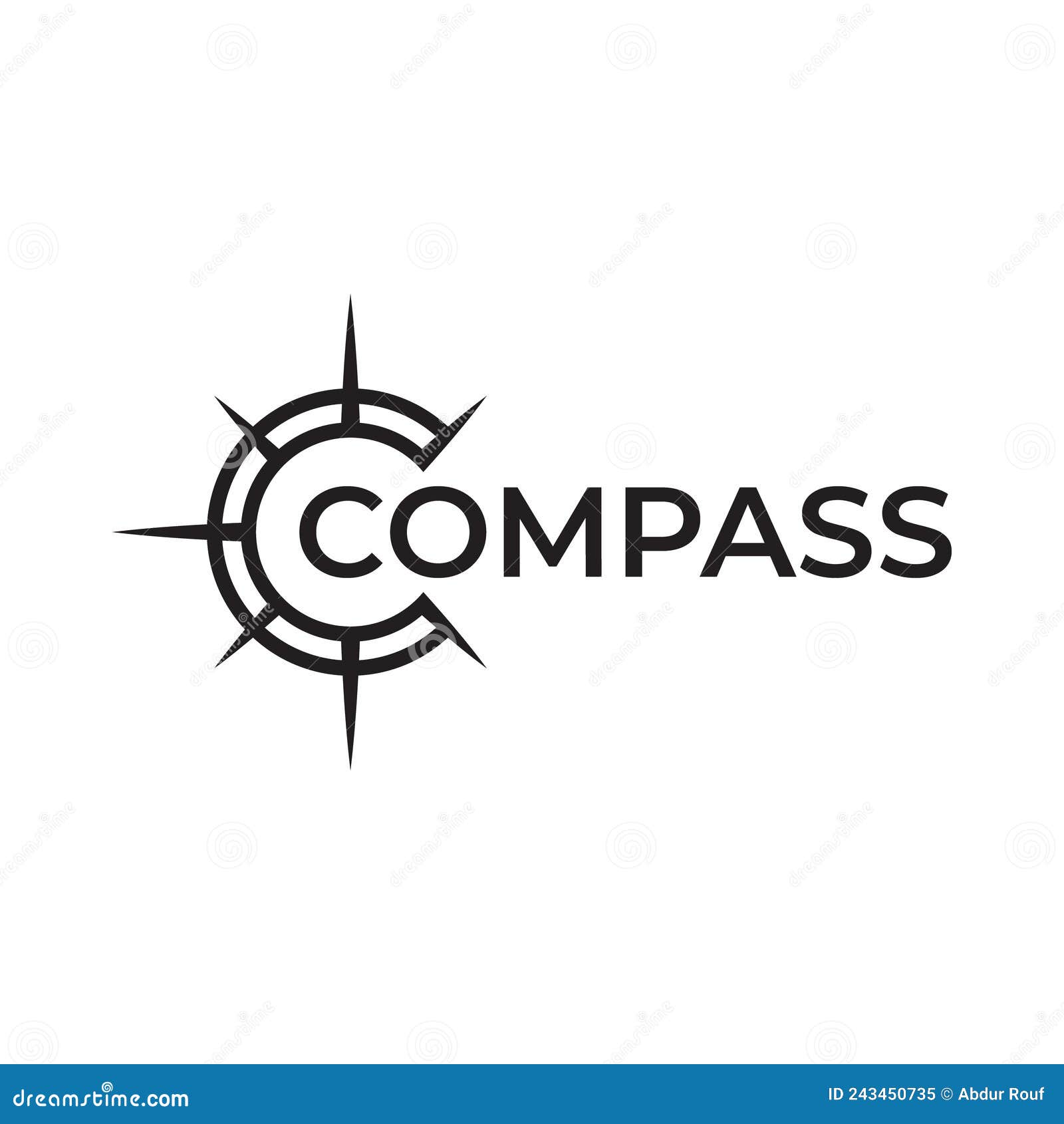 Letter C Compass Logo Design Stock Vector - Illustration of modern ...