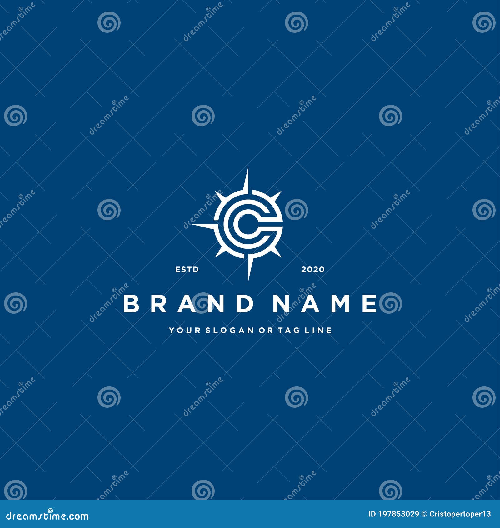 Letter C Compass Logo Design Vector Stock Vector - Illustration of ...