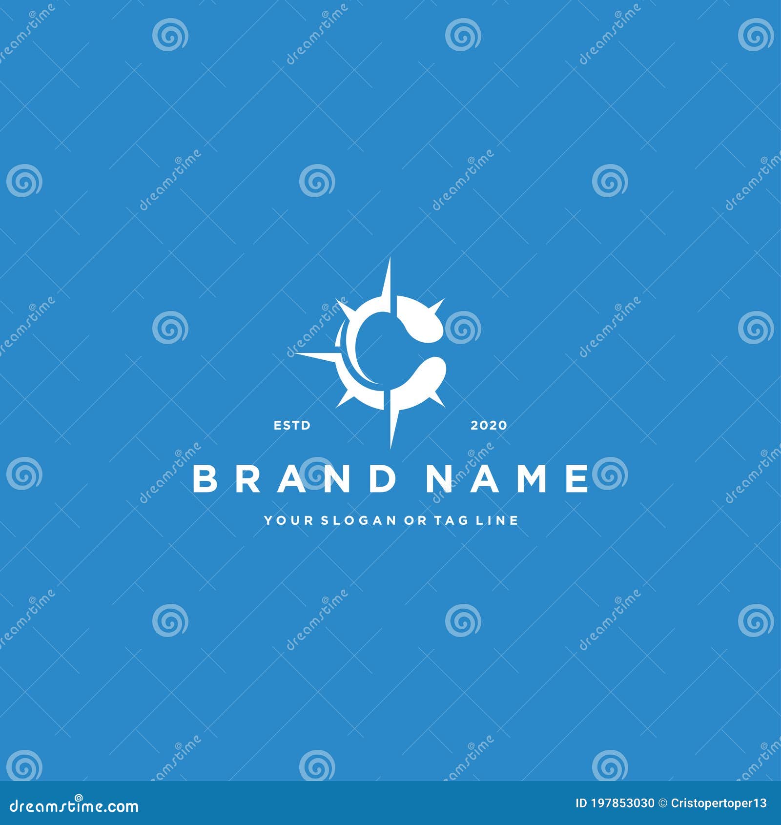 Letter C Compass Logo Design Vector Stock Vector - Illustration of ...