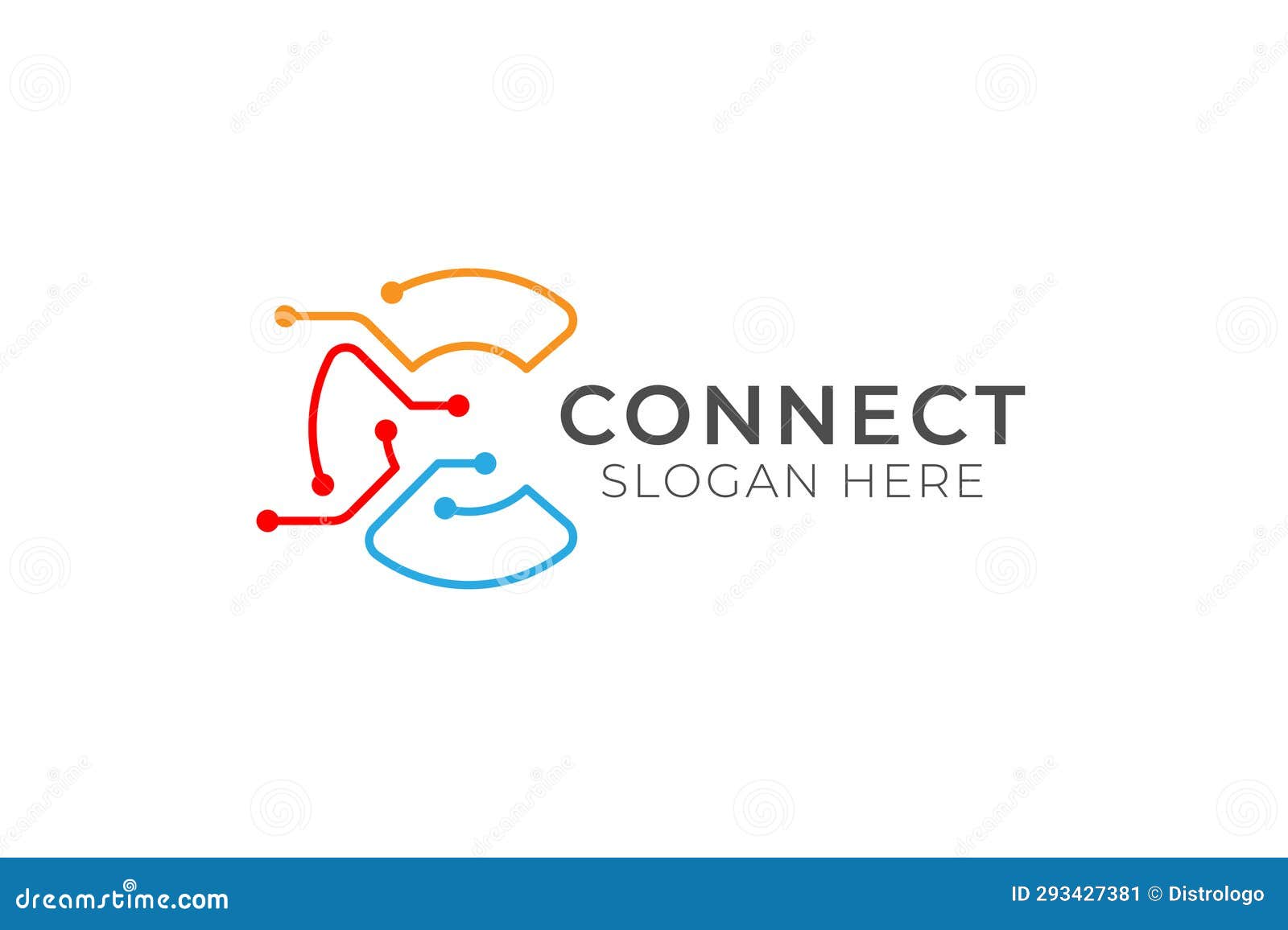 Letter C Connect Icon Logo Design Template Stock Vector - Illustration ...