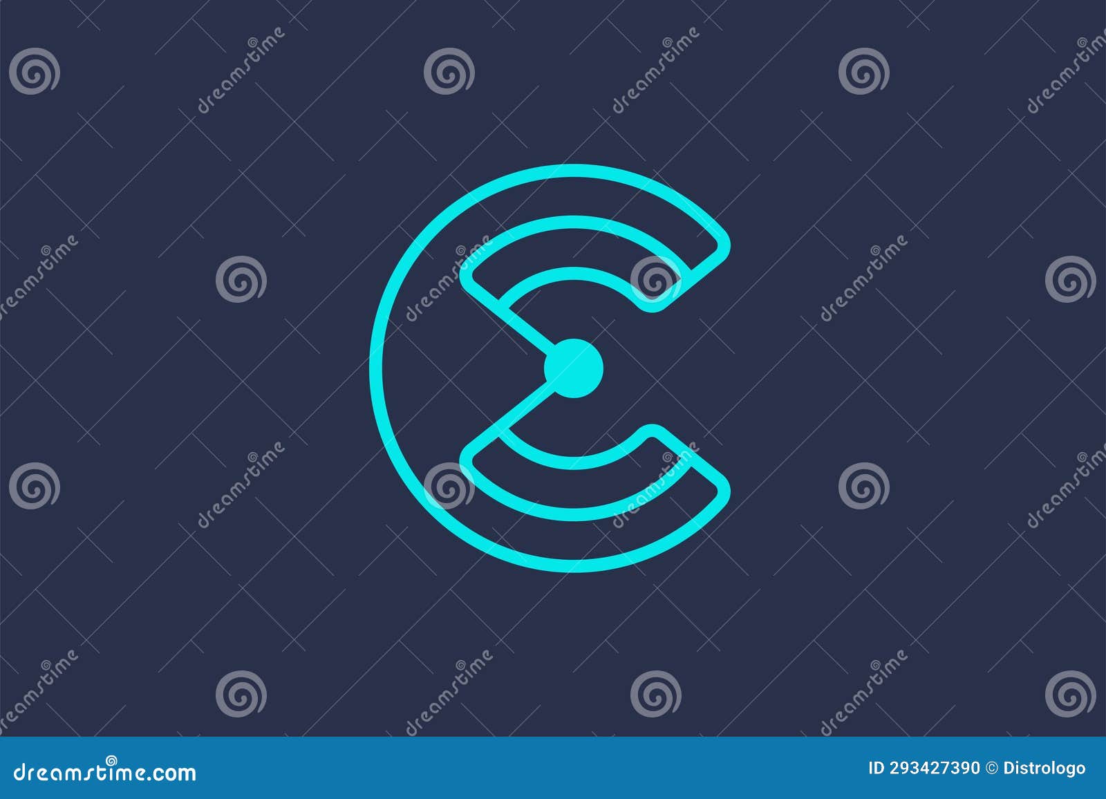 Letter C Connect Icon Logo Design Template. Stock Vector - Illustration ...
