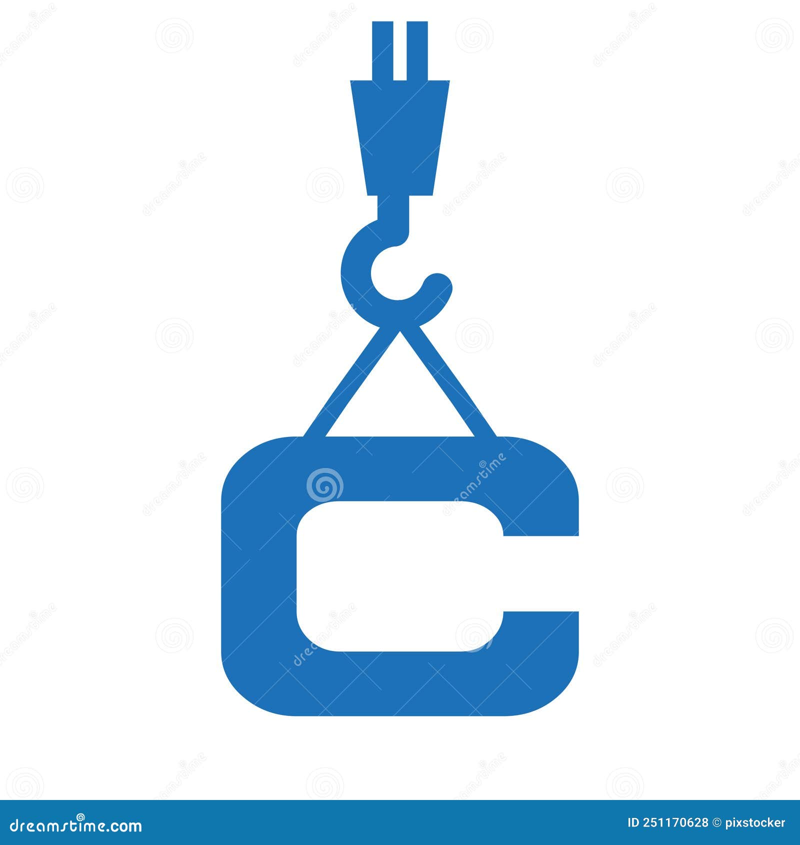 Letter C Construction Logo Template. Construction Logo Crane Concept ...