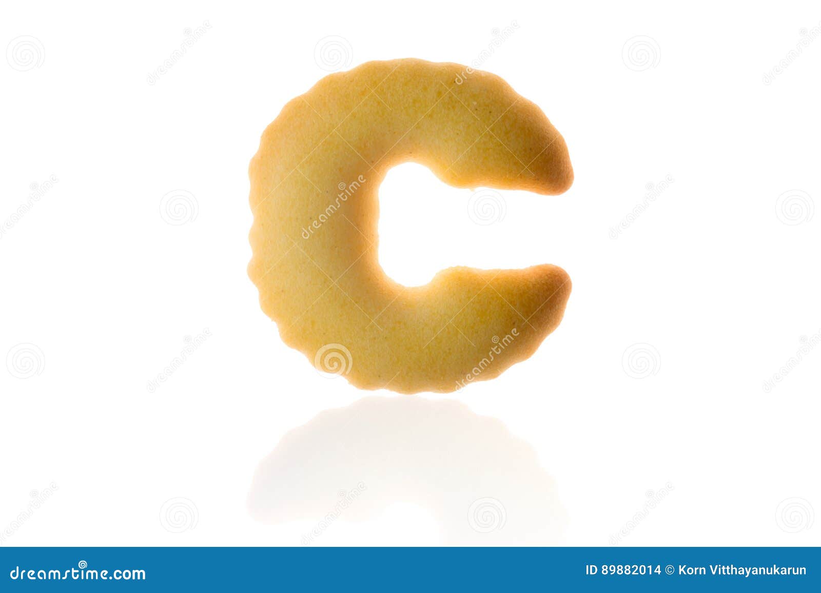 Letter C Cookie Biscuit English Capital Font Isolated Stock Photo ...