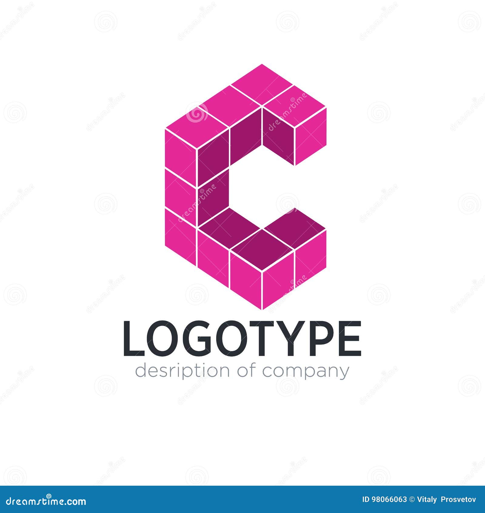 Letter C Cube Figure Logo Icon Design Template Elements Stock ...
