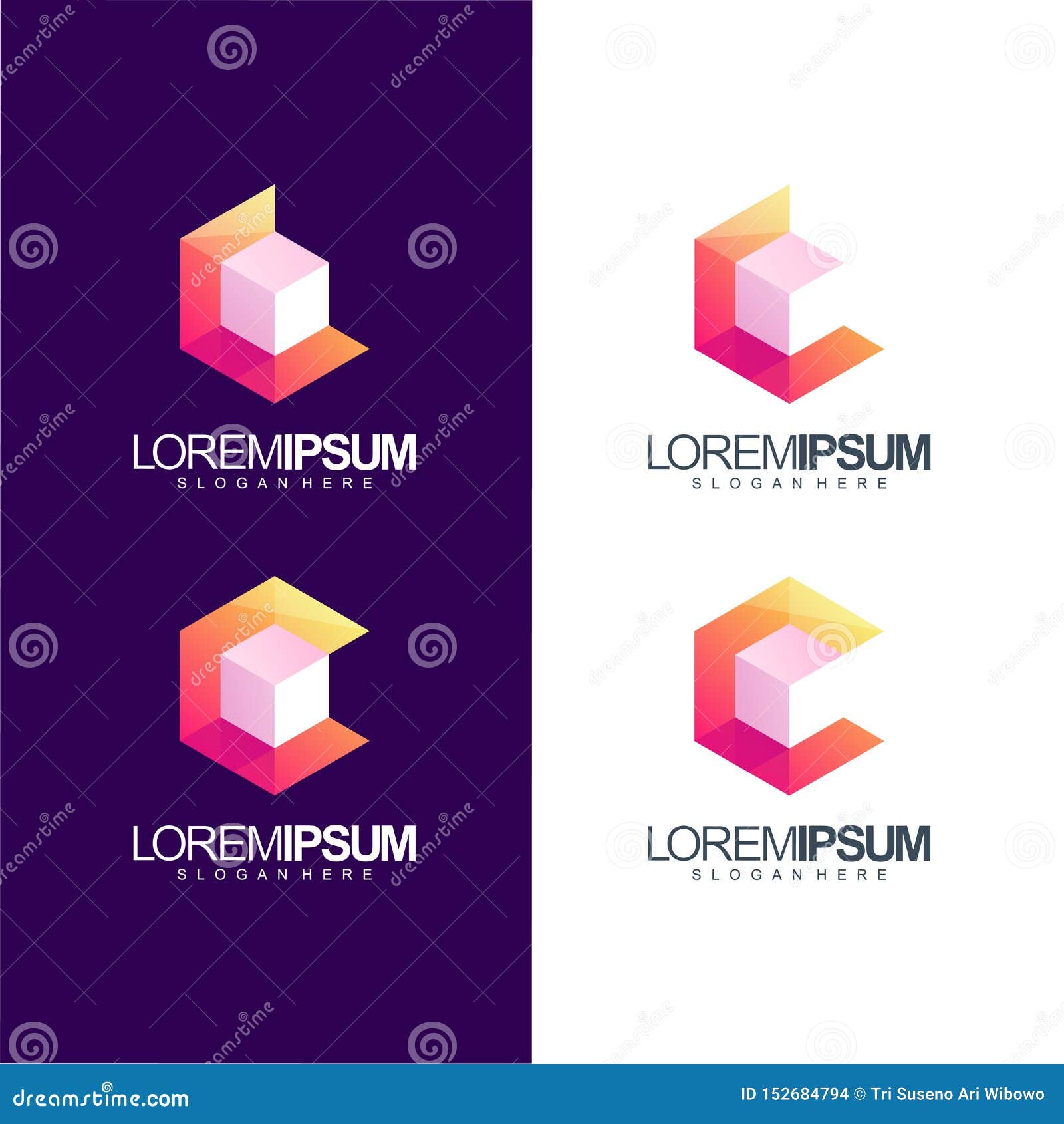 Letter C Cube Logo Design Vector Illustration Stock Illustration - Illustration of internet ...