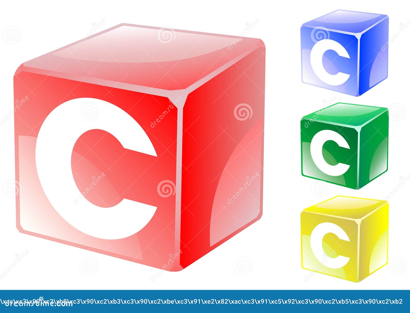 Letter c in cube stock vector. Illustration of symbol - 35632927