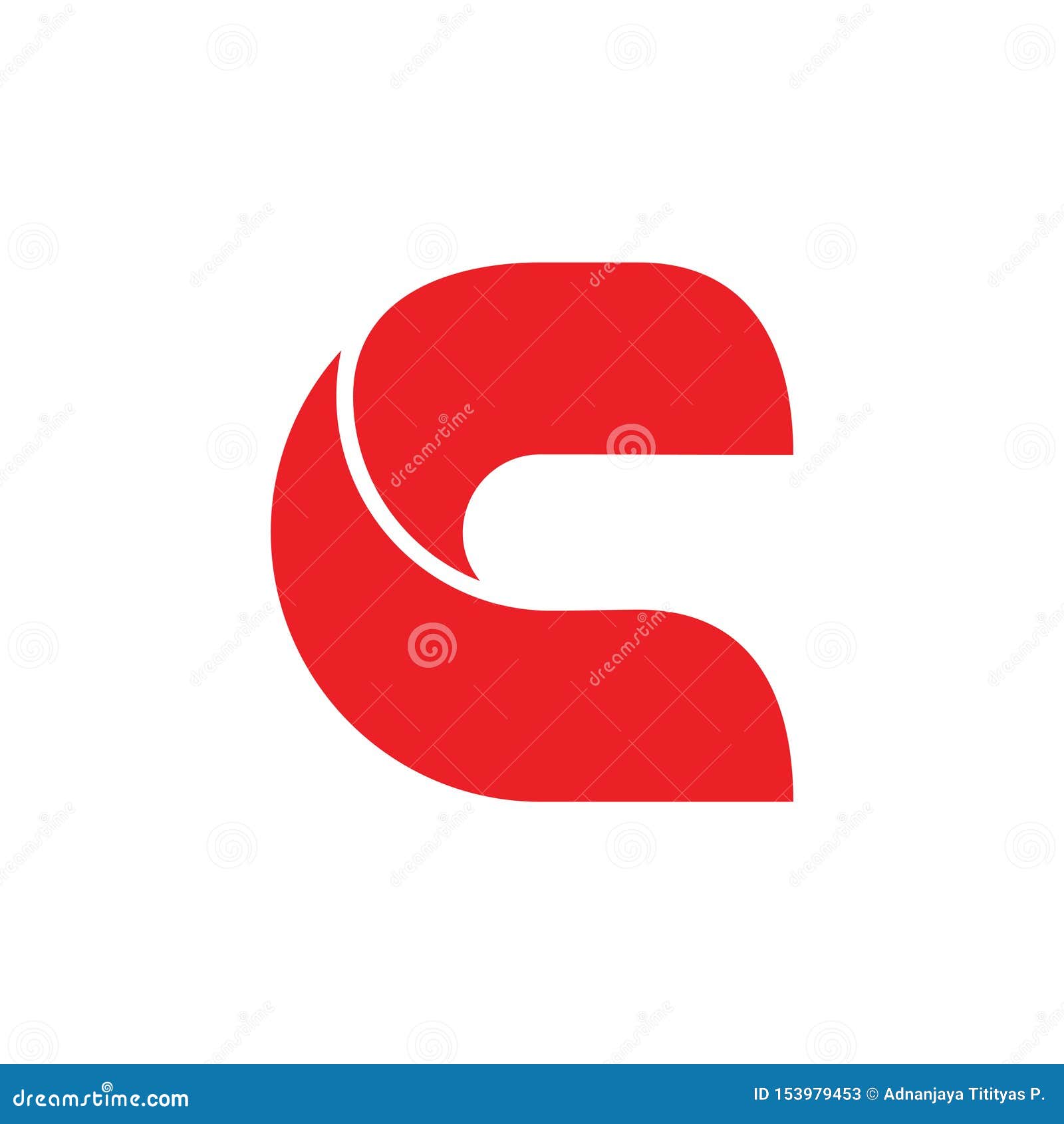 Letter C Curves 3d Logo Vector Stock Vector - Illustration of drawing ...