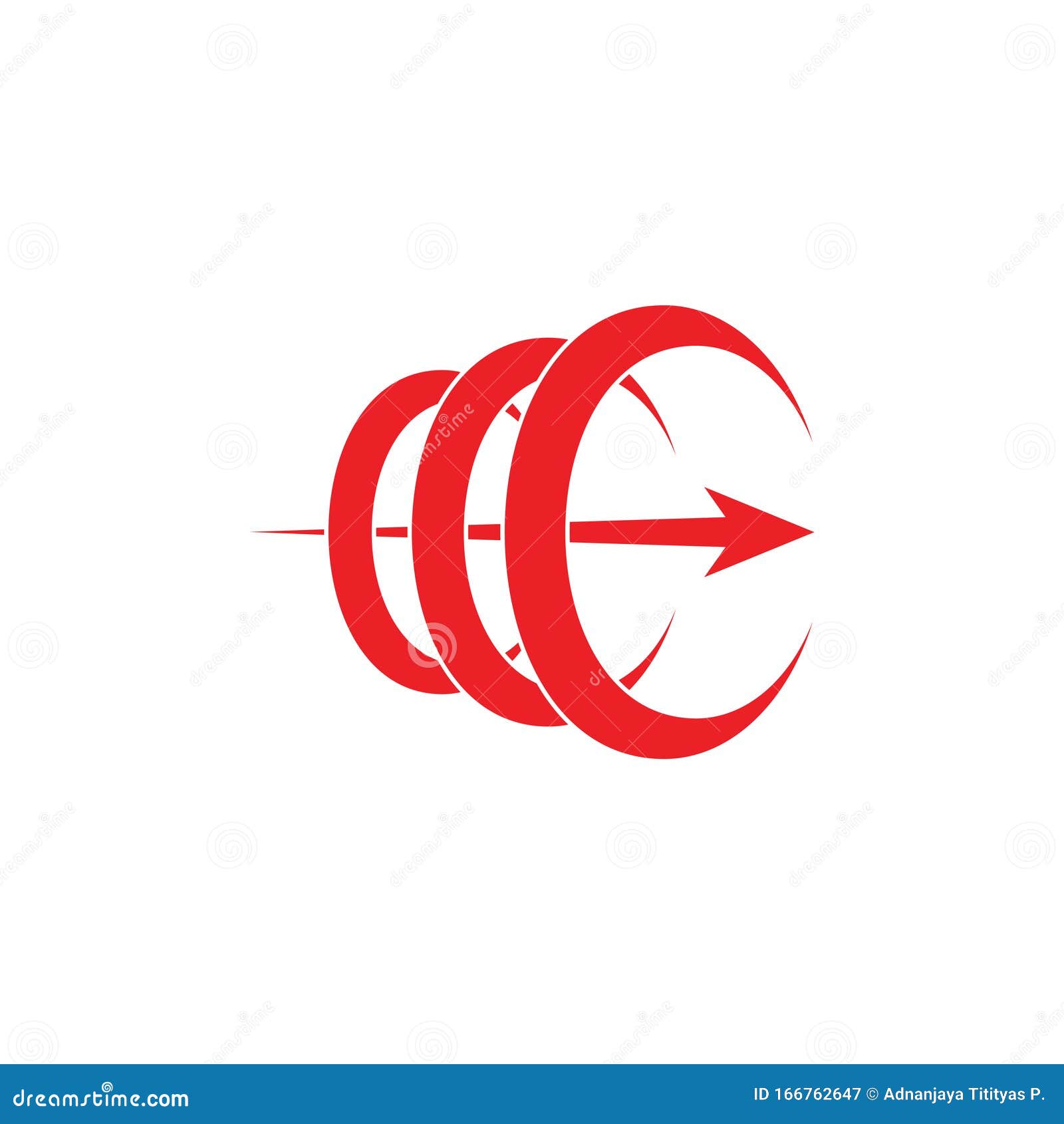 Letter C 3d Arrow Curves Motion Logo Vector Stock Vector - Illustration ...
