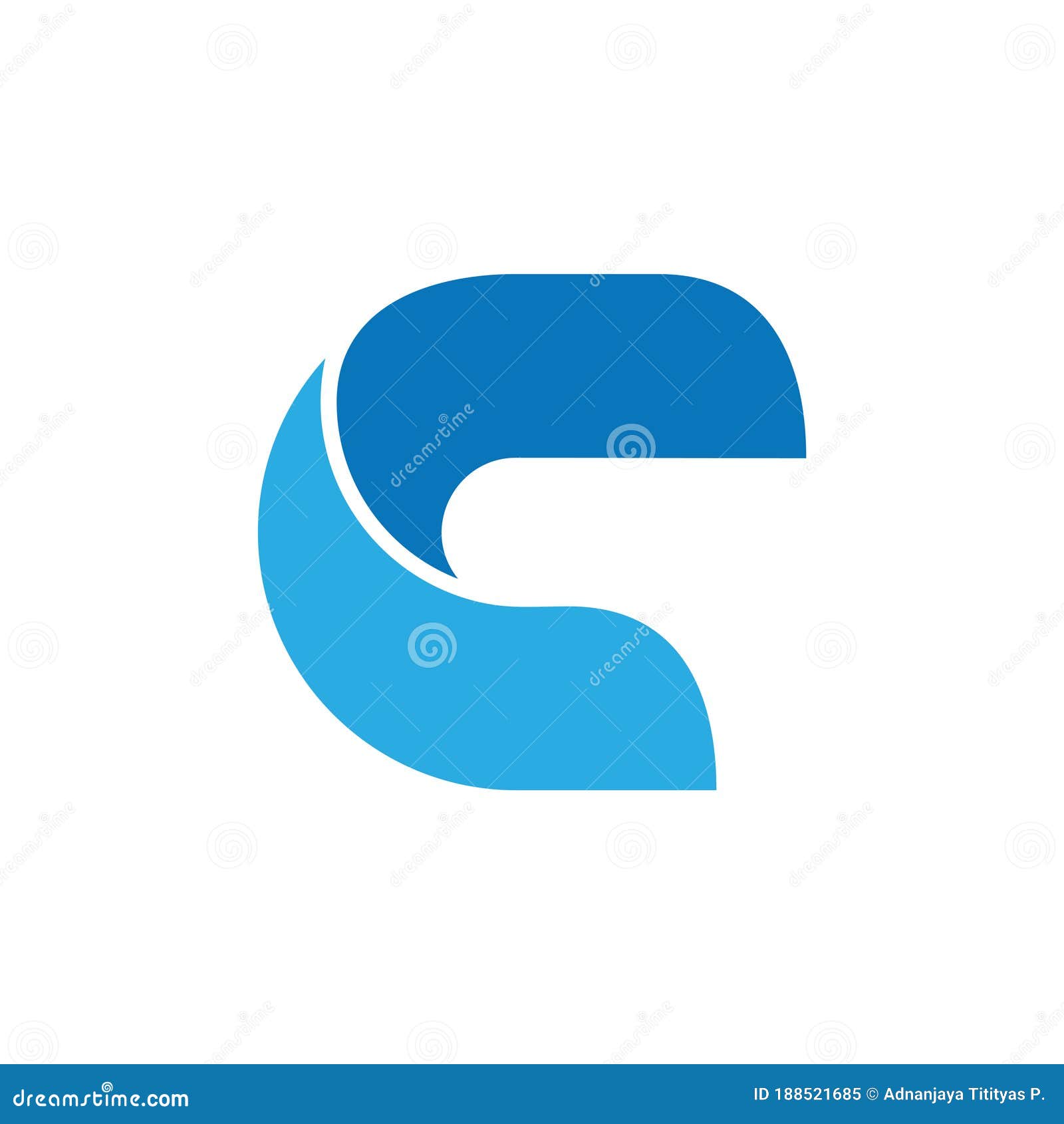 Letter C 3d Shape Logo Vector Stock Vector - Illustration of abstract ...