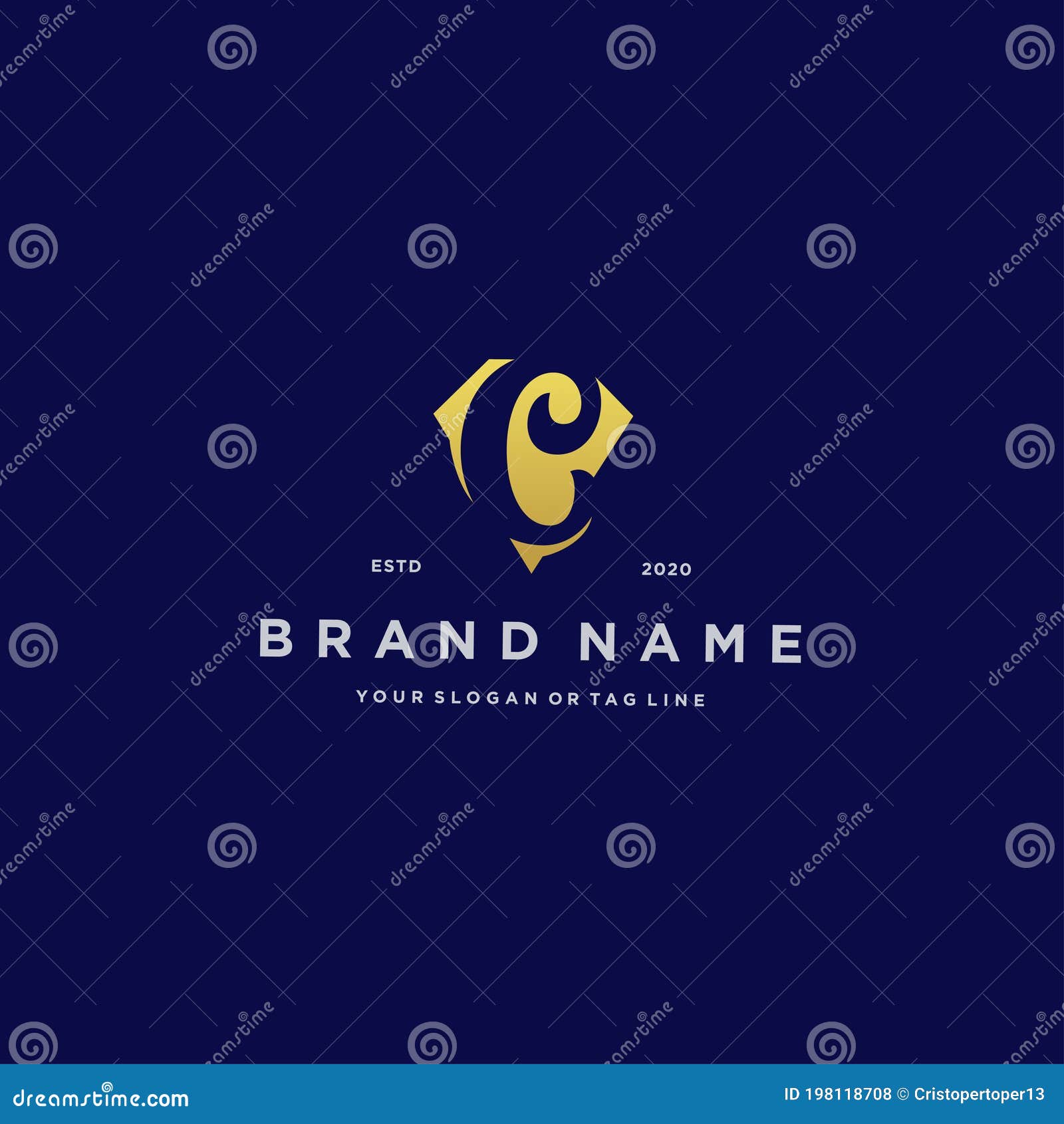 Letter C Diamond Gold Logo Design Stock Vector - Illustration of ...