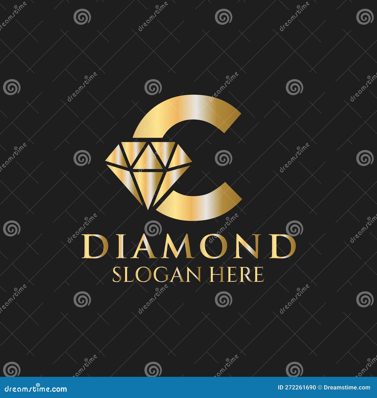 Letter C Diamond Logo Design. Jewelry Logo with Diamond Icon Vector ...