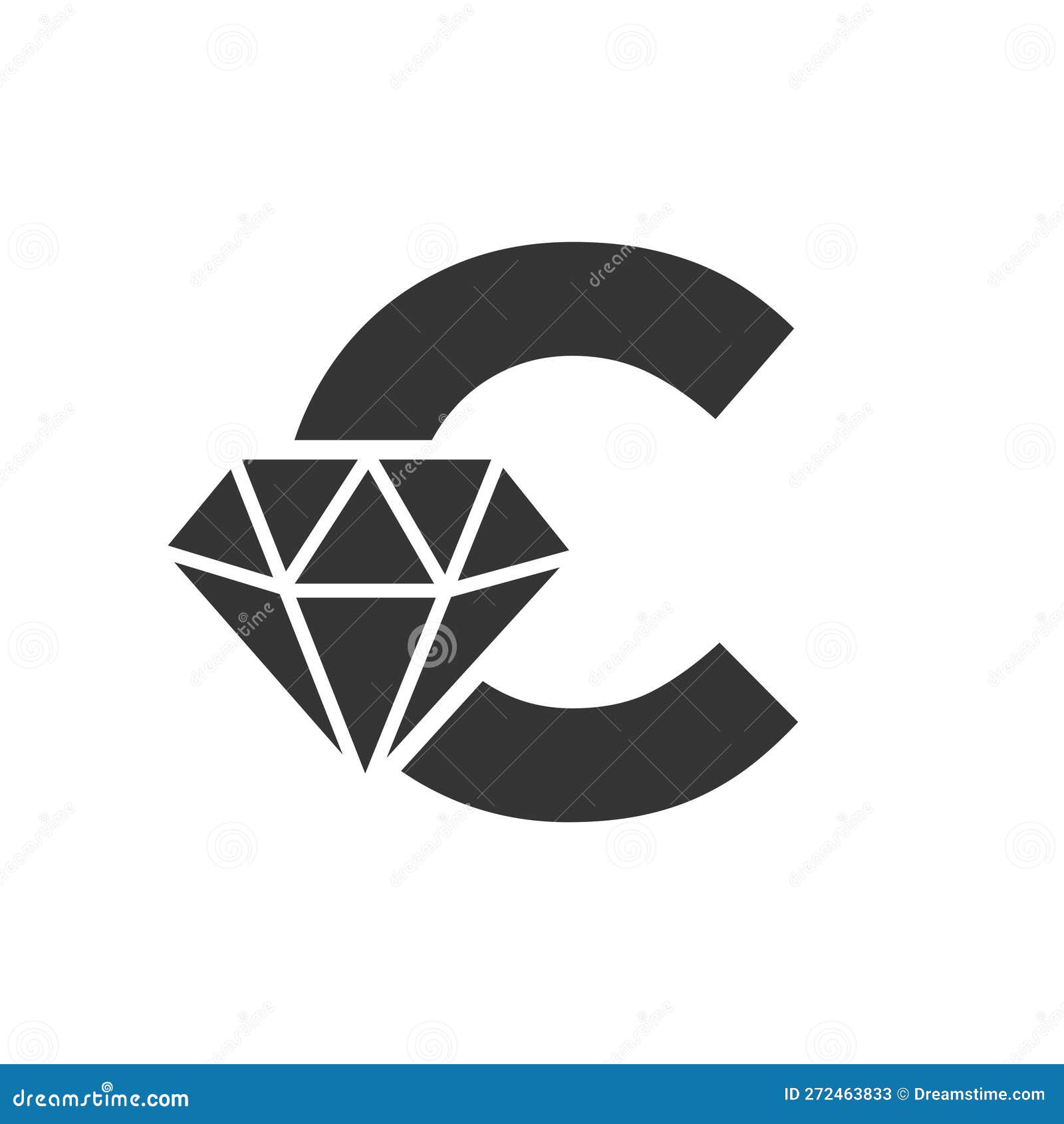 Letter C Diamond Logo Design. Jewelry Logo with Diamond Icon Vector ...