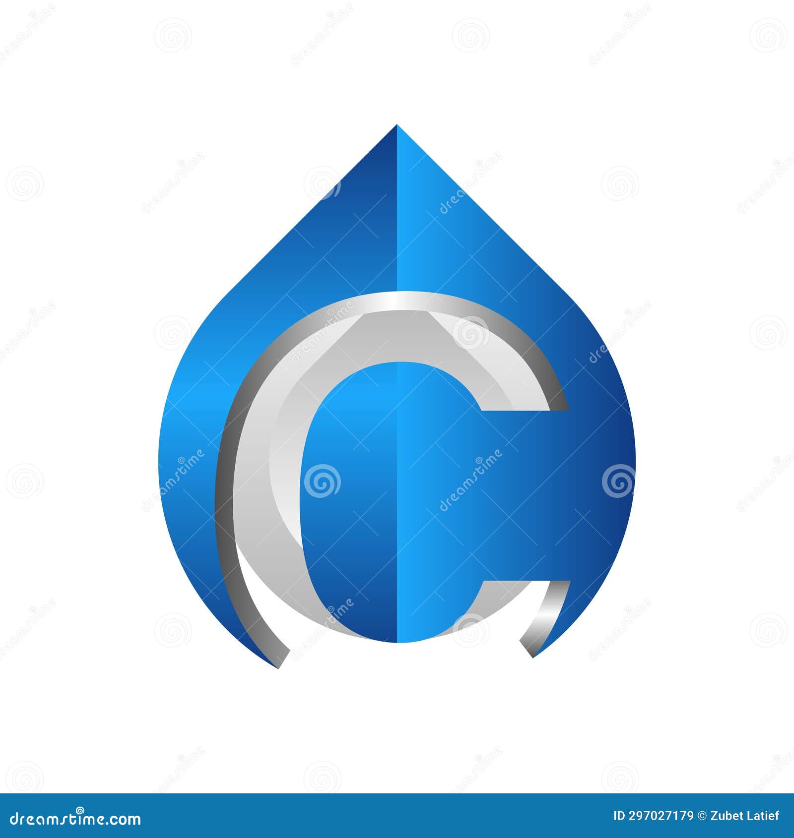 Letter C with Drop Water Logo Design, Water Drop and Clean Environment ...