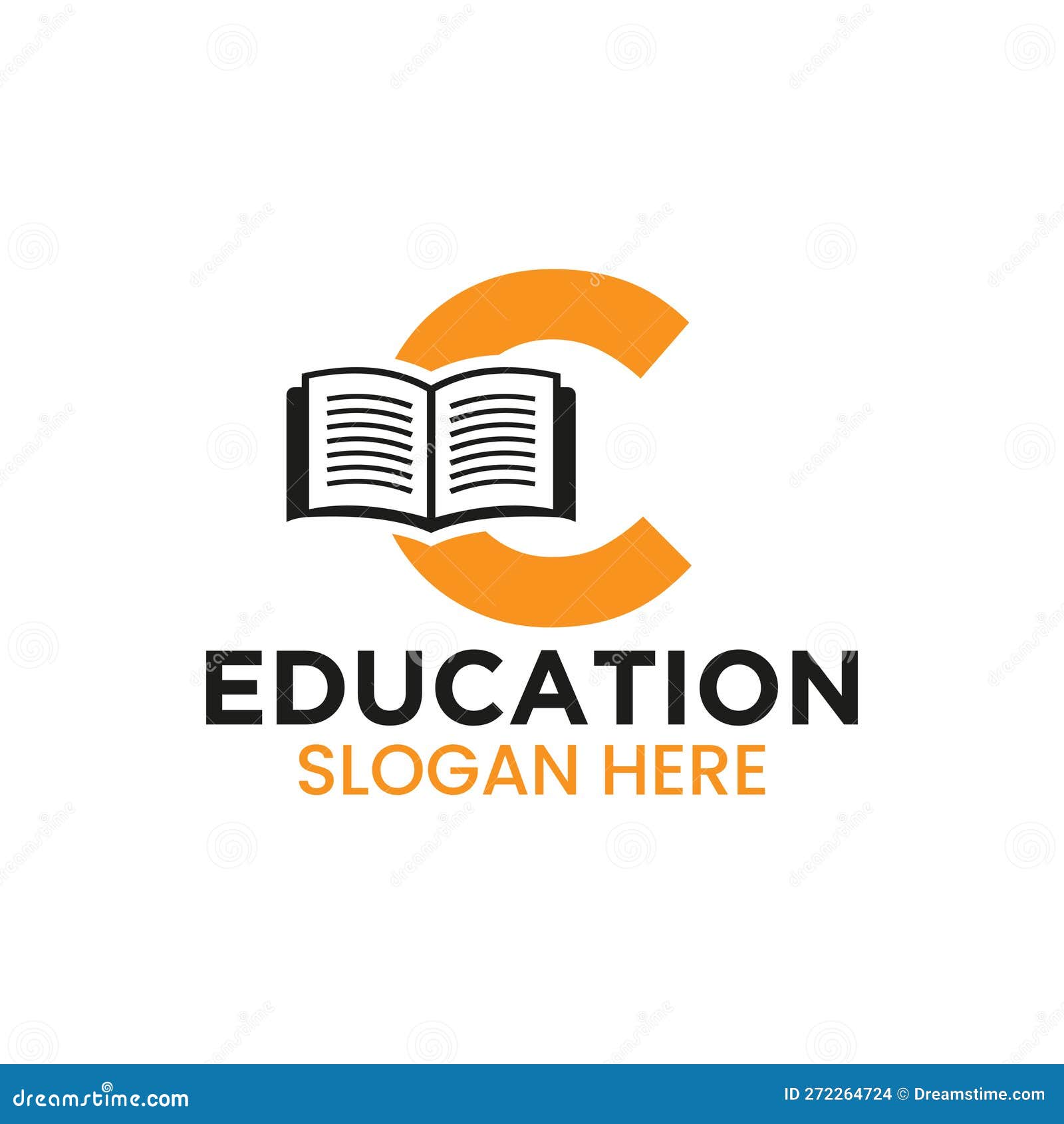 Letter C Education Logo Concept with Open Book Icon Template Stock ...