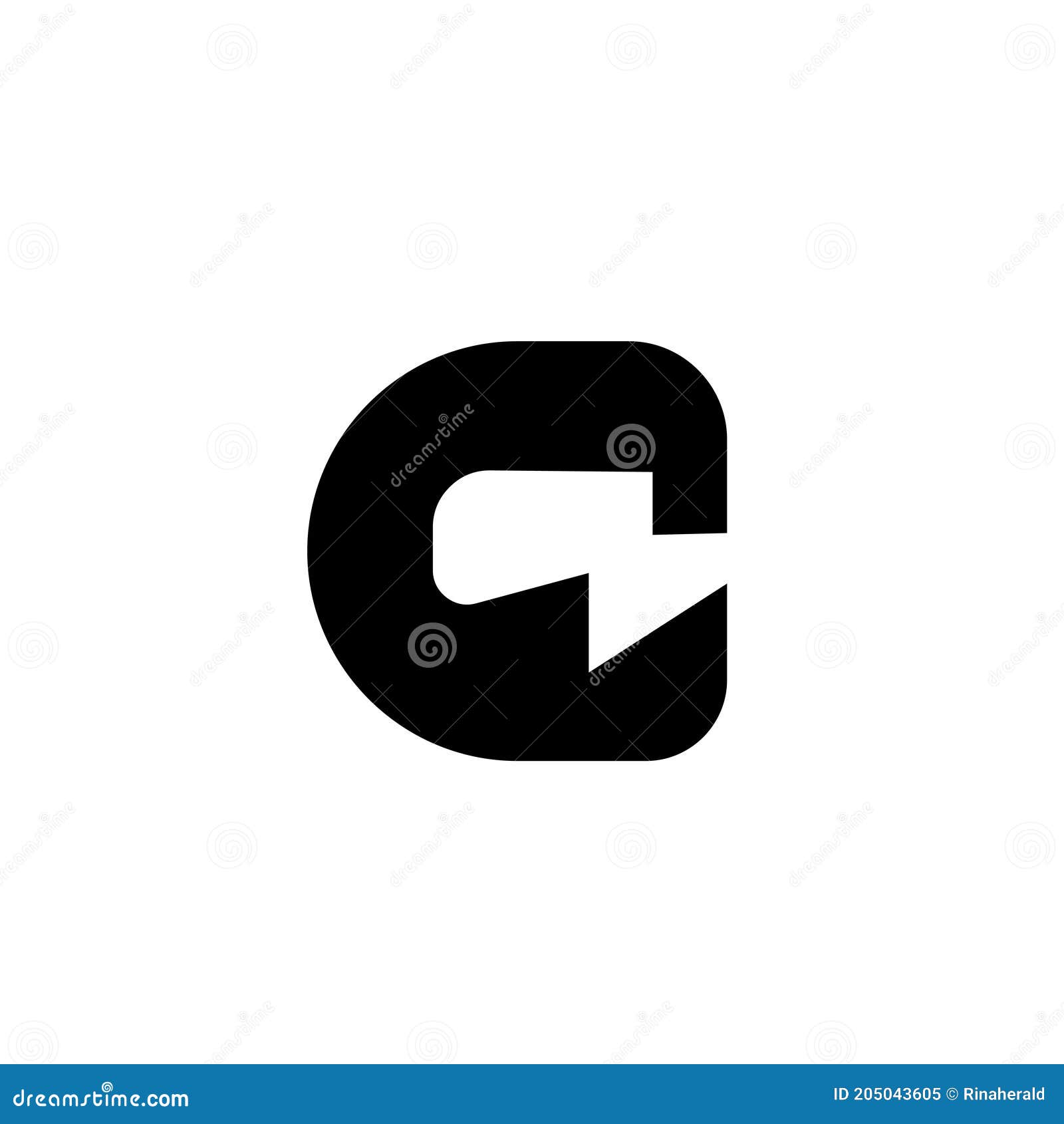 Letter C Flash Electric Logo Design Stock Vector - Illustration of ...