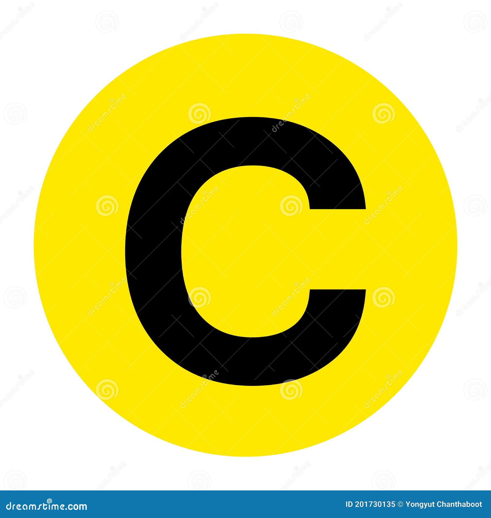 Letter C Floor Marker Symbol, Vector Illustration, Isolate on White ...