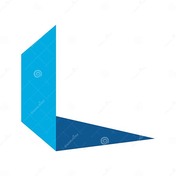 Letter L Folded Logo Template Stock Vector - Illustration of pattern ...