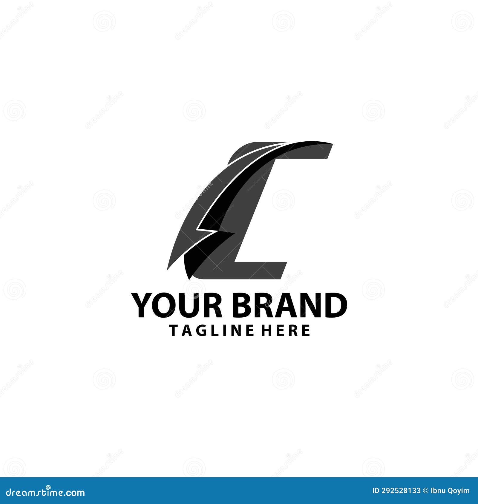 Letter C Font Monogram Arrow Shadow Logo Design Vector Stock Vector ...