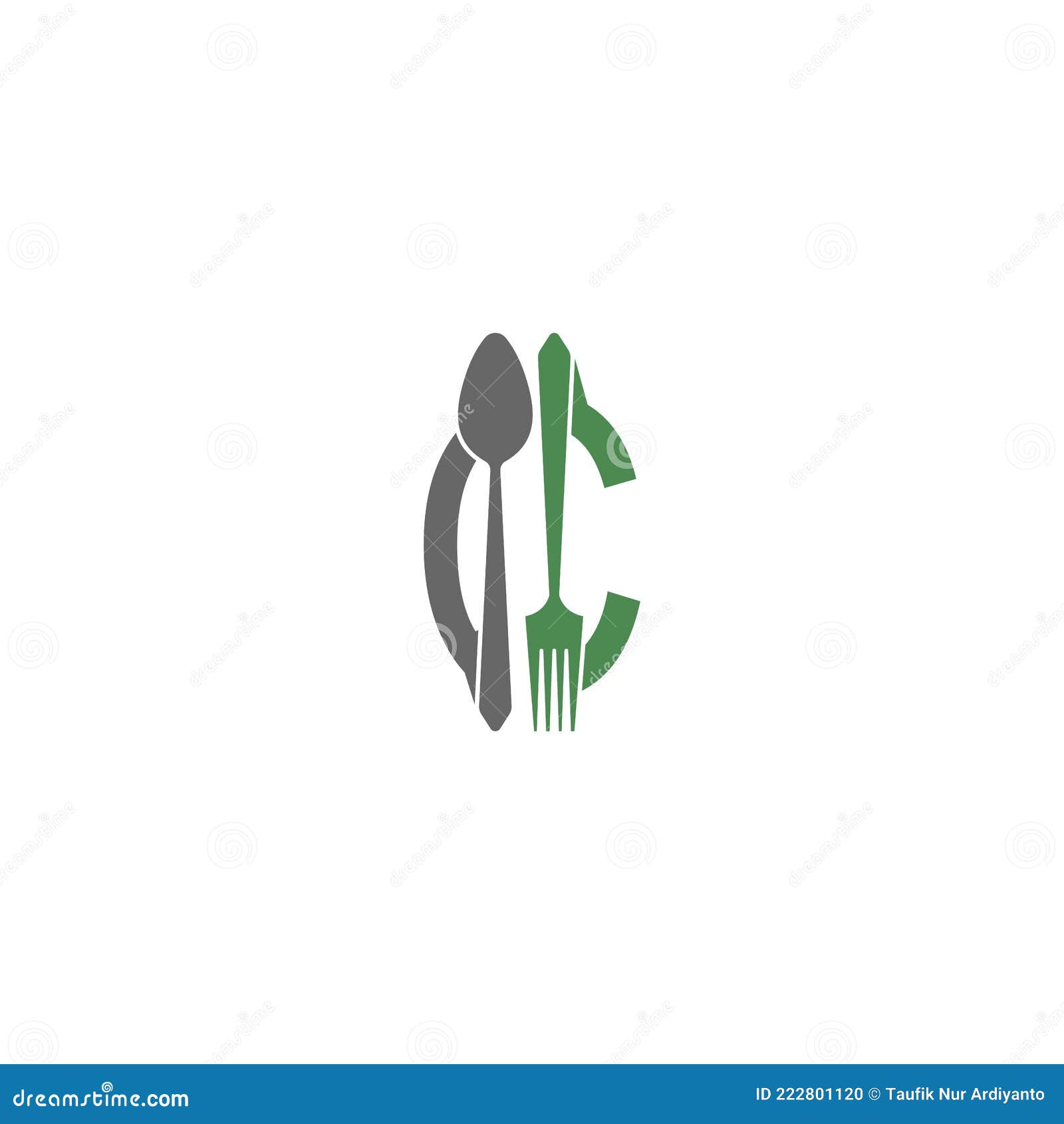 Letter C with Fork and Spoon Logo Icon Design Vector Stock Vector ...
