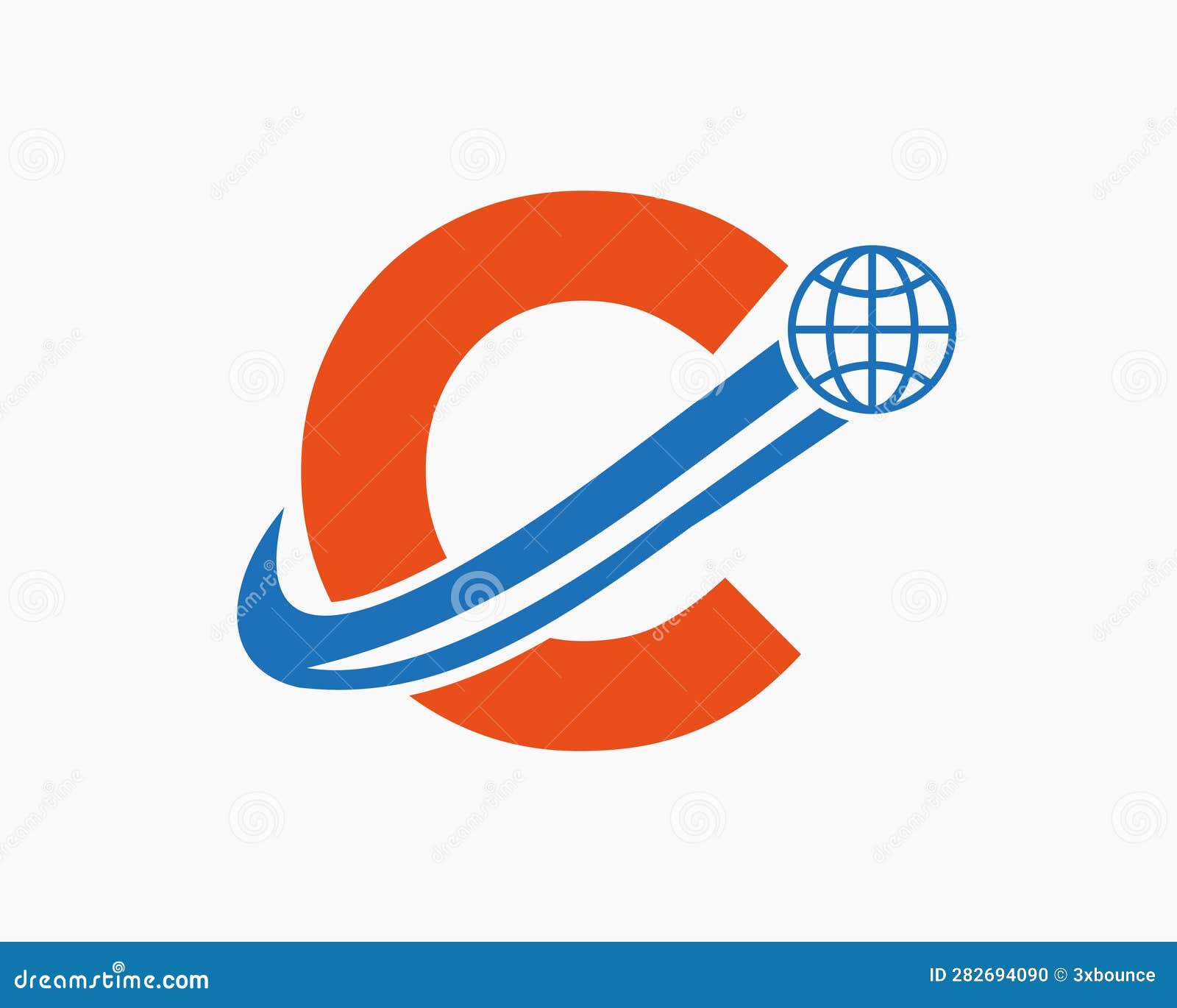 Letter C Global Logo Design. World Logotype Symbol Vector Template ...