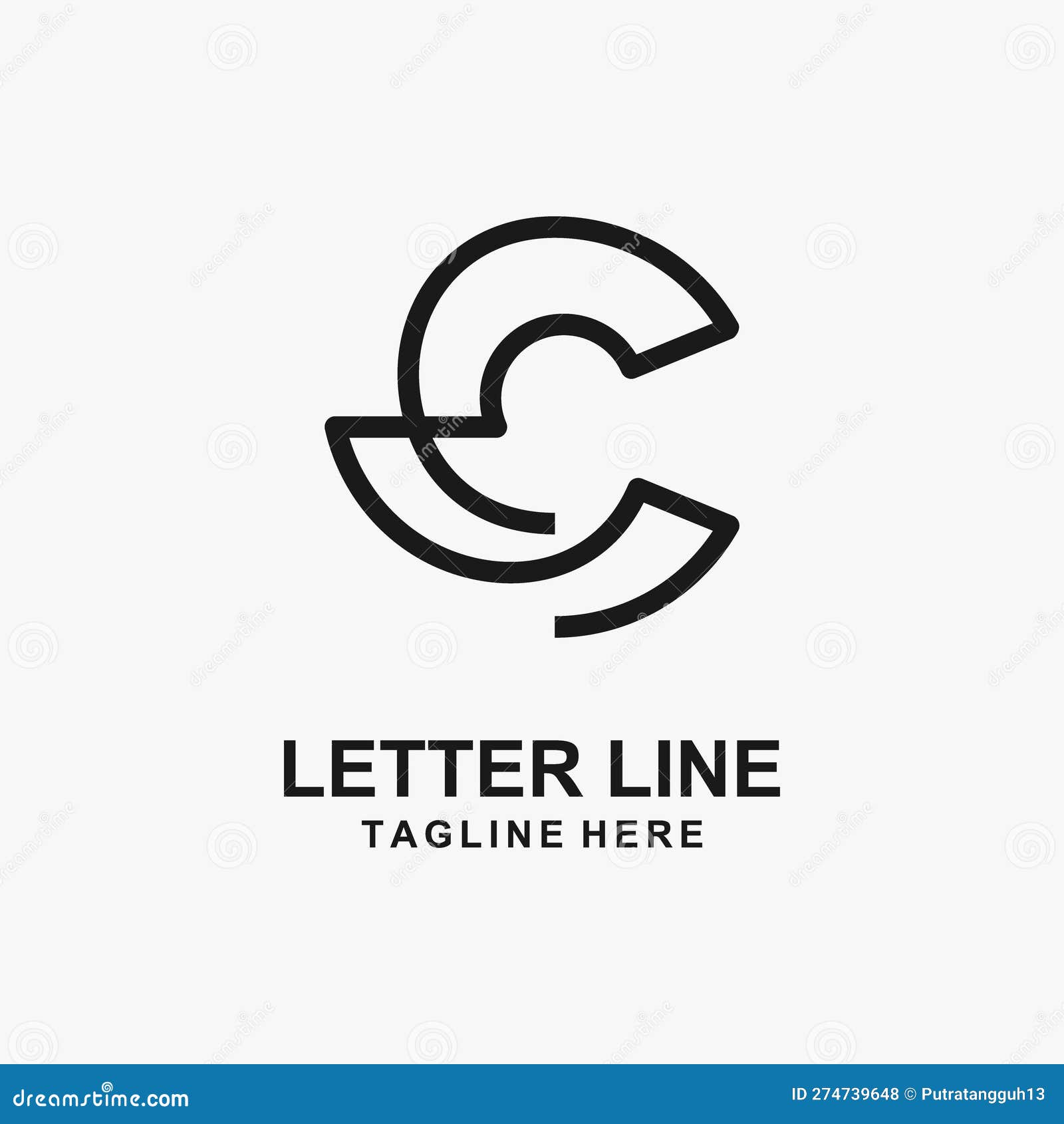 Letter C line logo design stock vector. Illustration of mark - 274739648