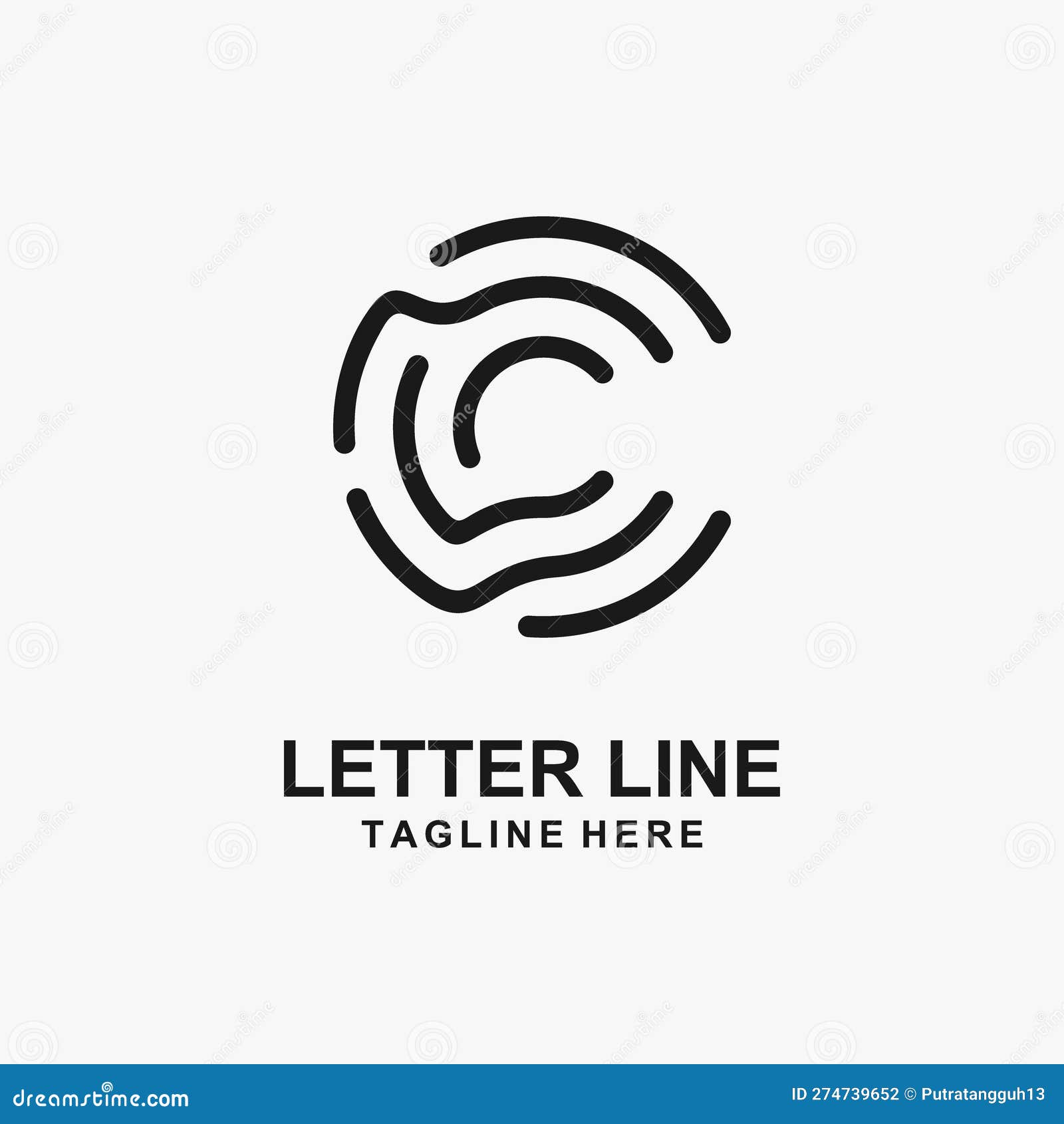 Letter C line logo design stock vector. Illustration of sign - 274739652