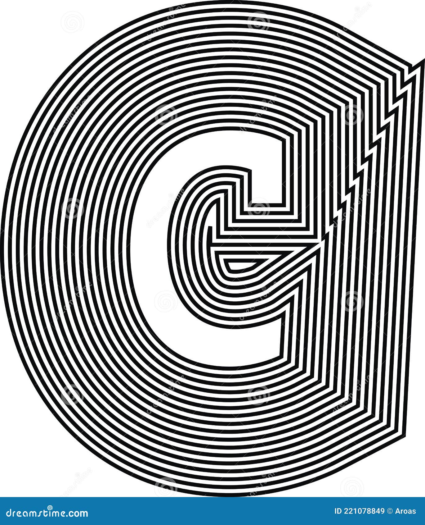 Letter C Line Logo Icon Design Stock Vector - Illustration of movement ...