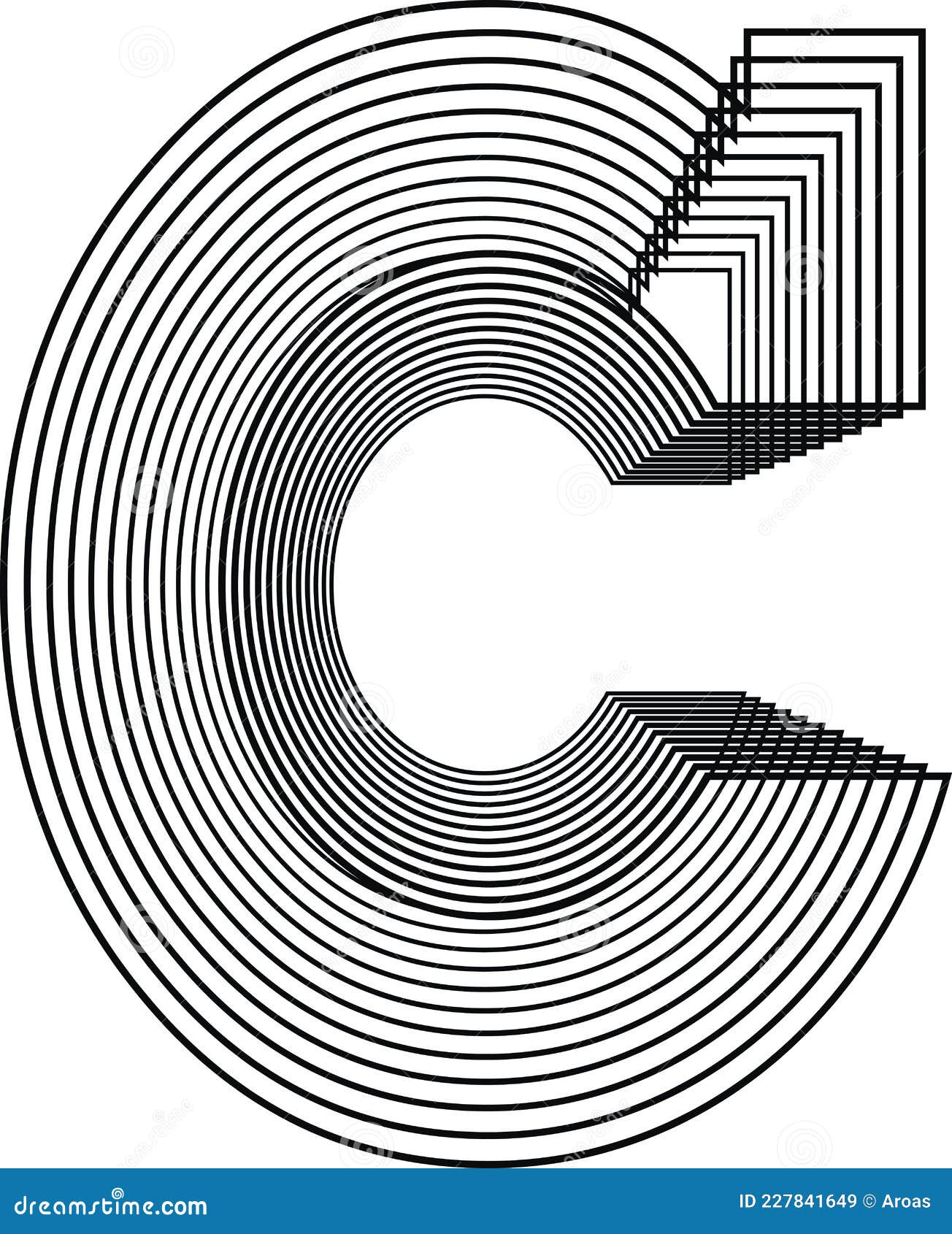 Letter C Line Logo Icon Design Stock Vector - Illustration of sign ...