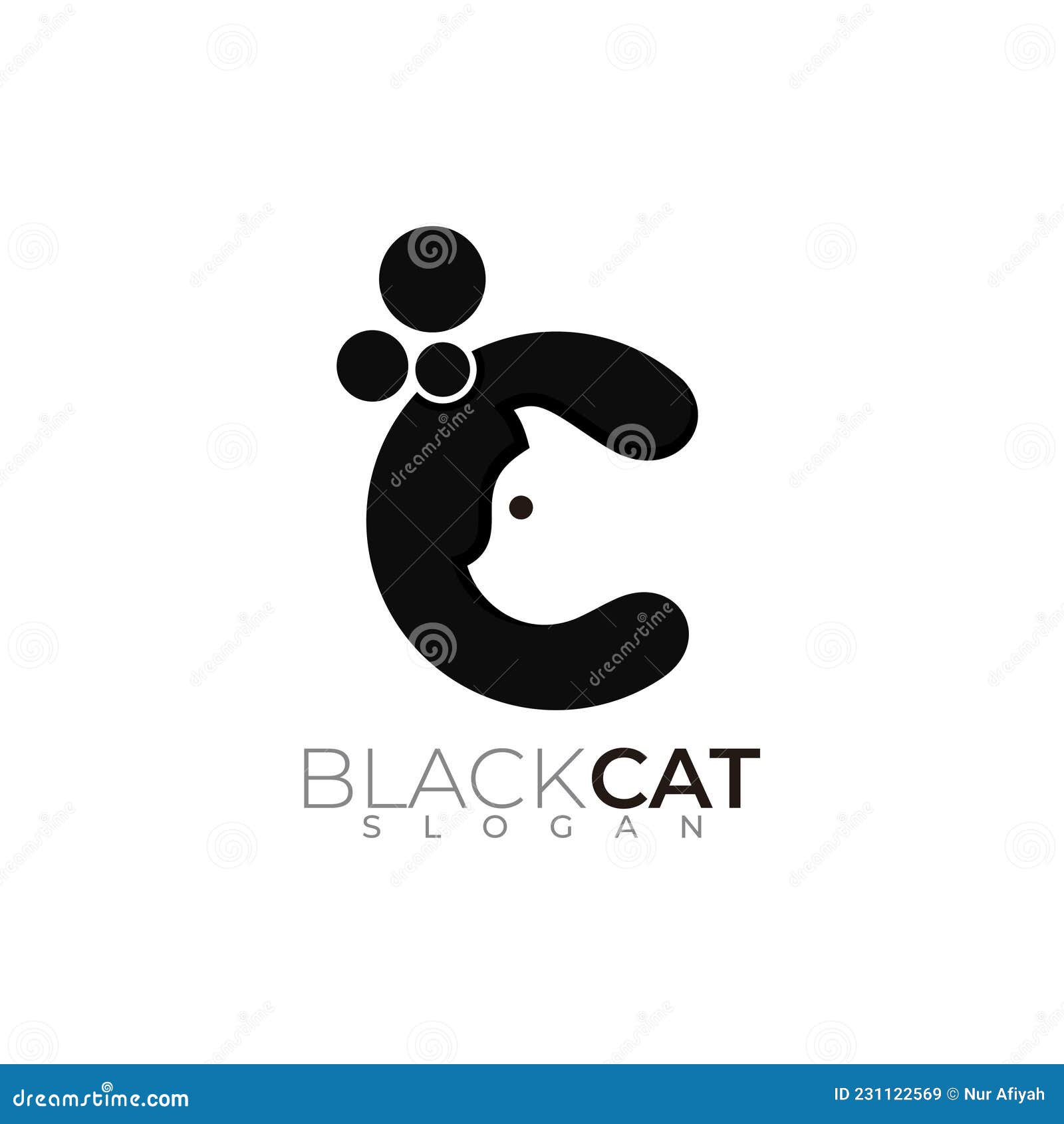 Letter C Logo with Cat Design Combination, Animal Logos Stock Vector ...