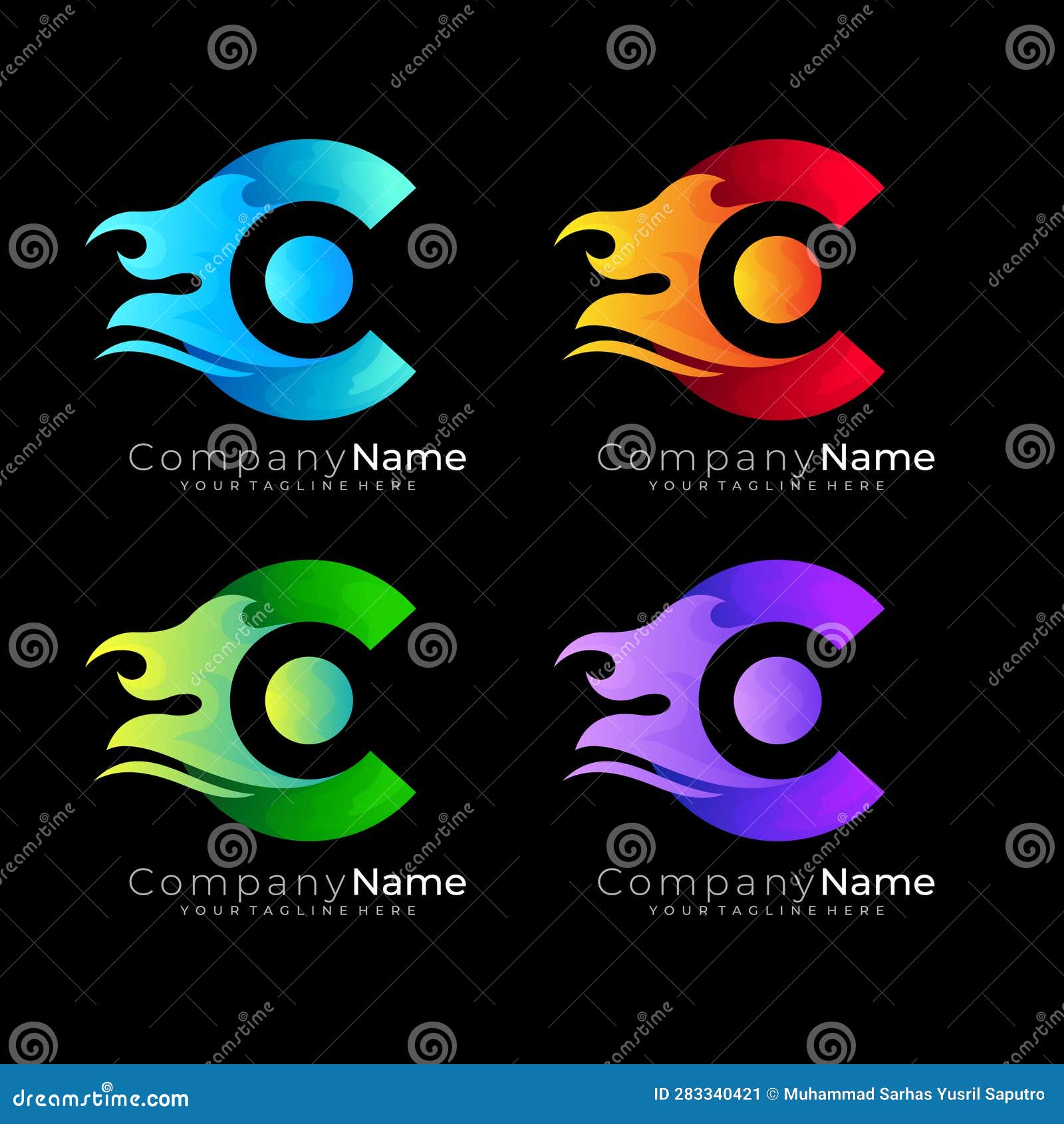 C logo and fire design stock illustration. Illustration of creative ...
