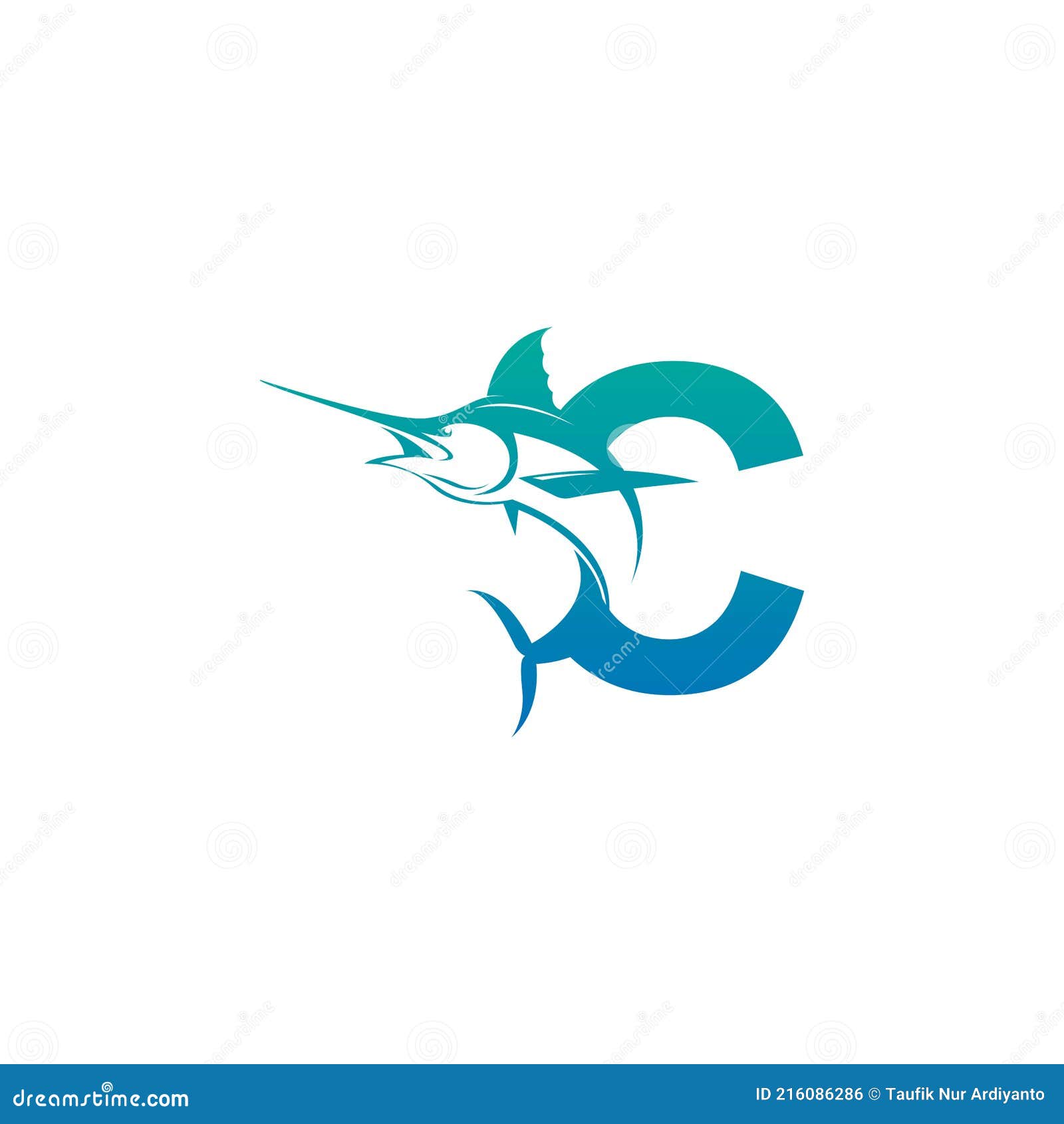 Letter C Logo Icon with Fish Design Symbol Template Stock Vector ...