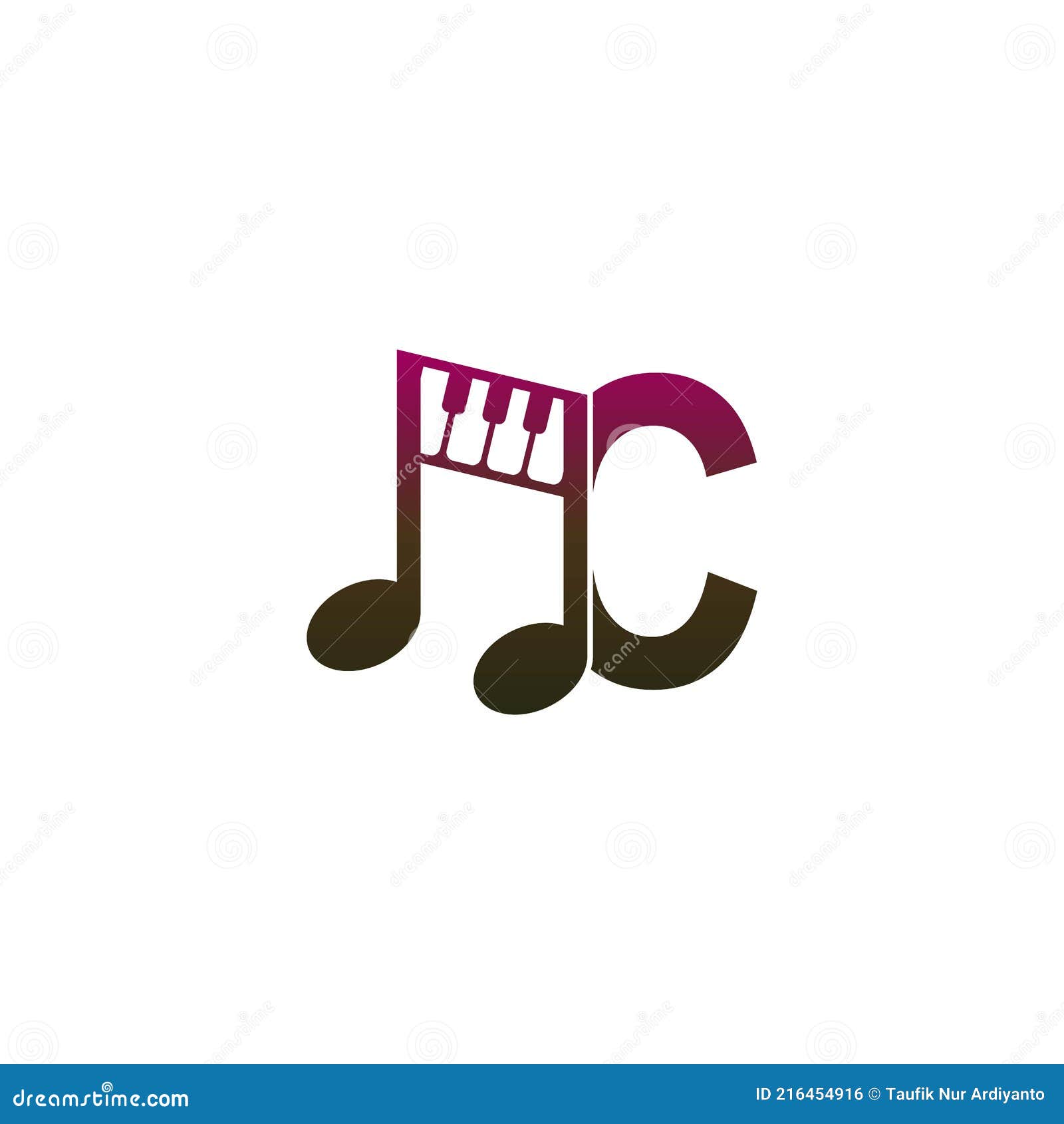 Letter C Logo Icon with Musical Note Design Symbol Template Stock ...