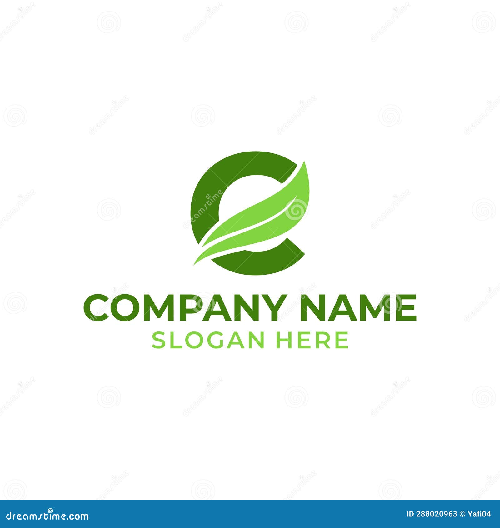 Letter C Logo with Leaf Vector. C Leaf Logo Template, Leaf Logo ...