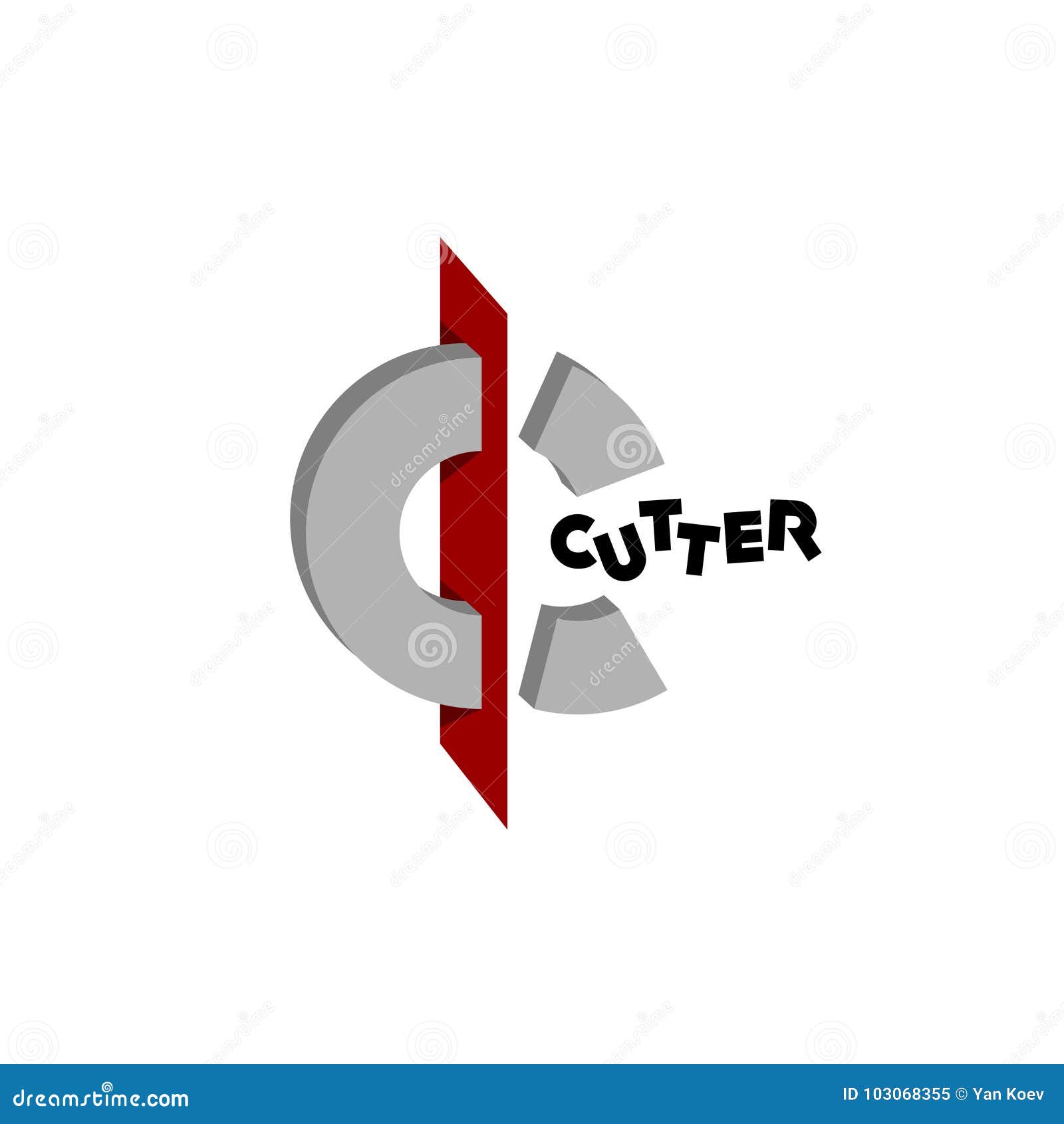 Letter C logo template stock vector. Illustration of cutting - 103068355