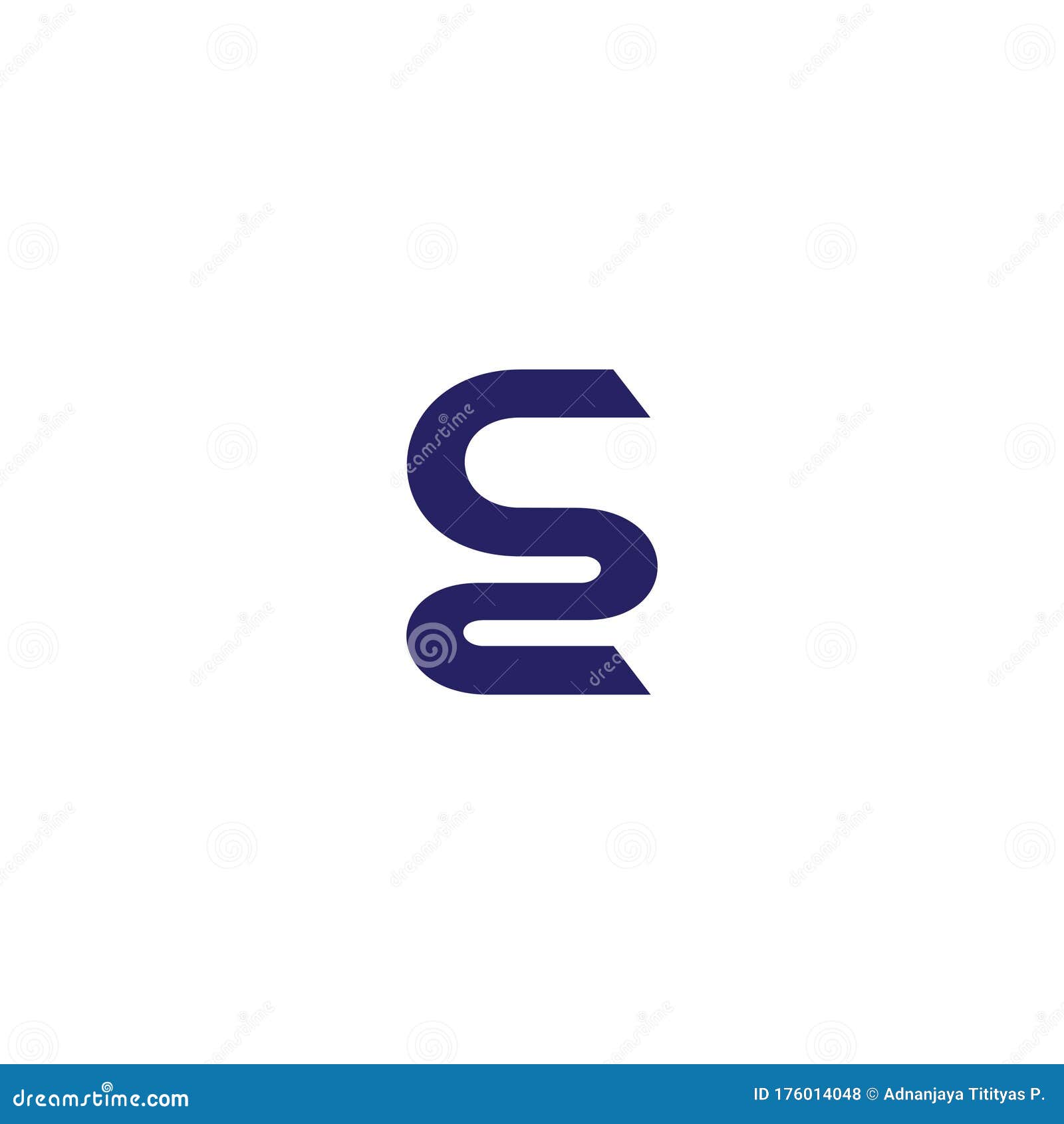 Letter C2 Loop Geometric Curves Simple Design Symbol Logo Vector Stock ...