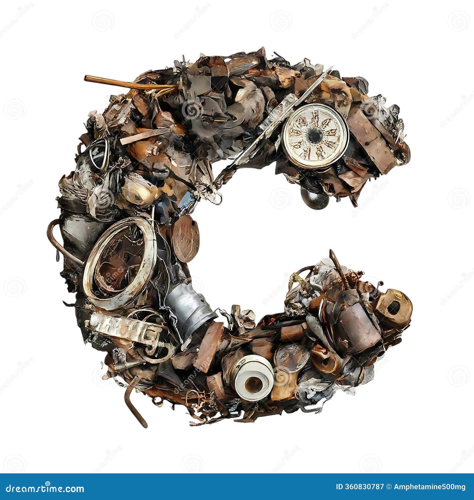 Scrap Metal Concept. Workers Work On Junkyard, Sorting Piles Of Scrap ...