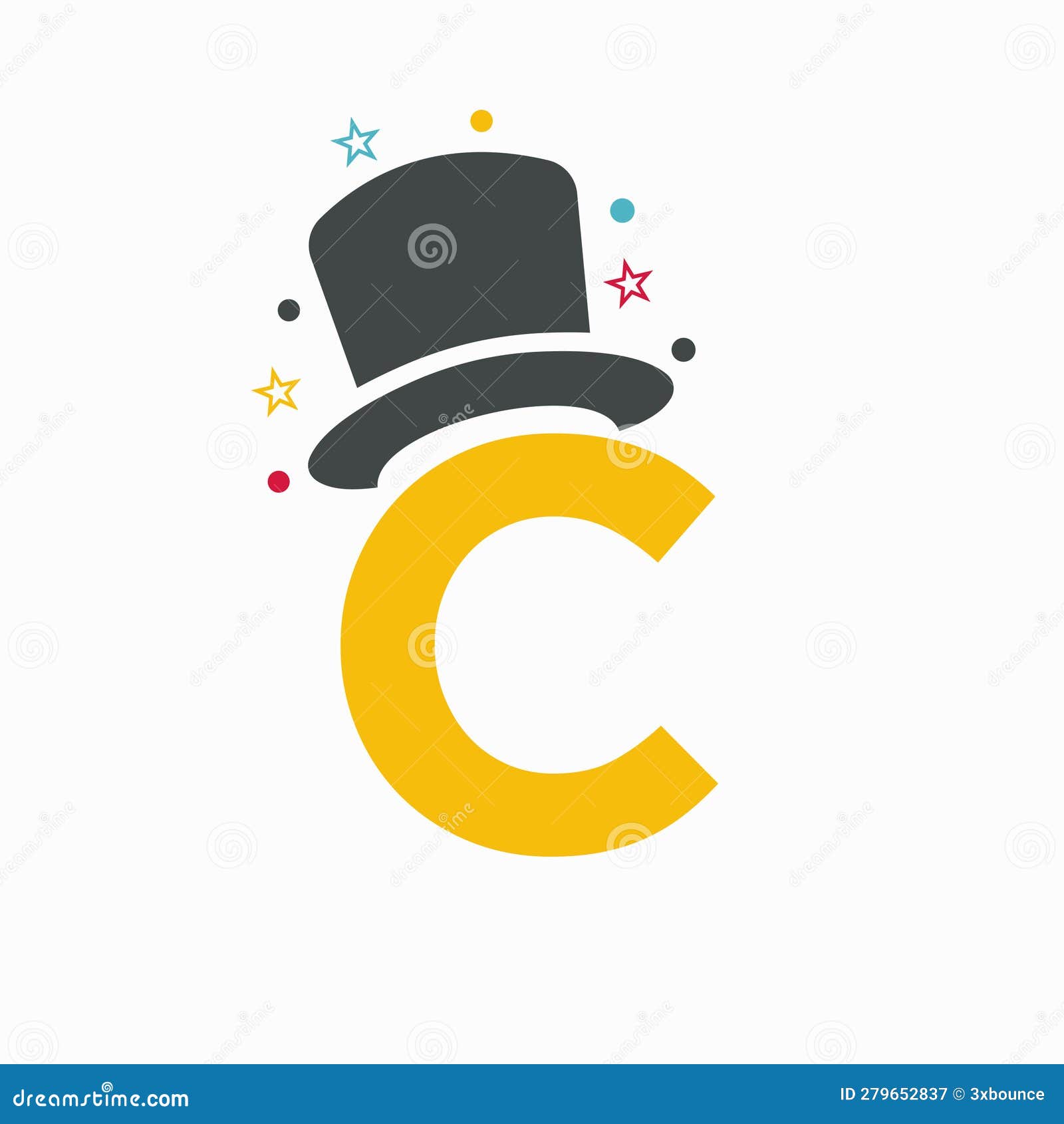 Letter C Magic Hat Logo Design. Magician Symbol Vector Template Stock ...