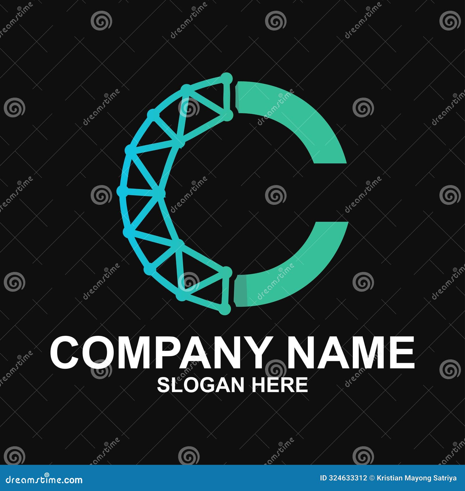 Letter C Molecule Logo, Bio Tech Connect Dots Science Technology Logo ...