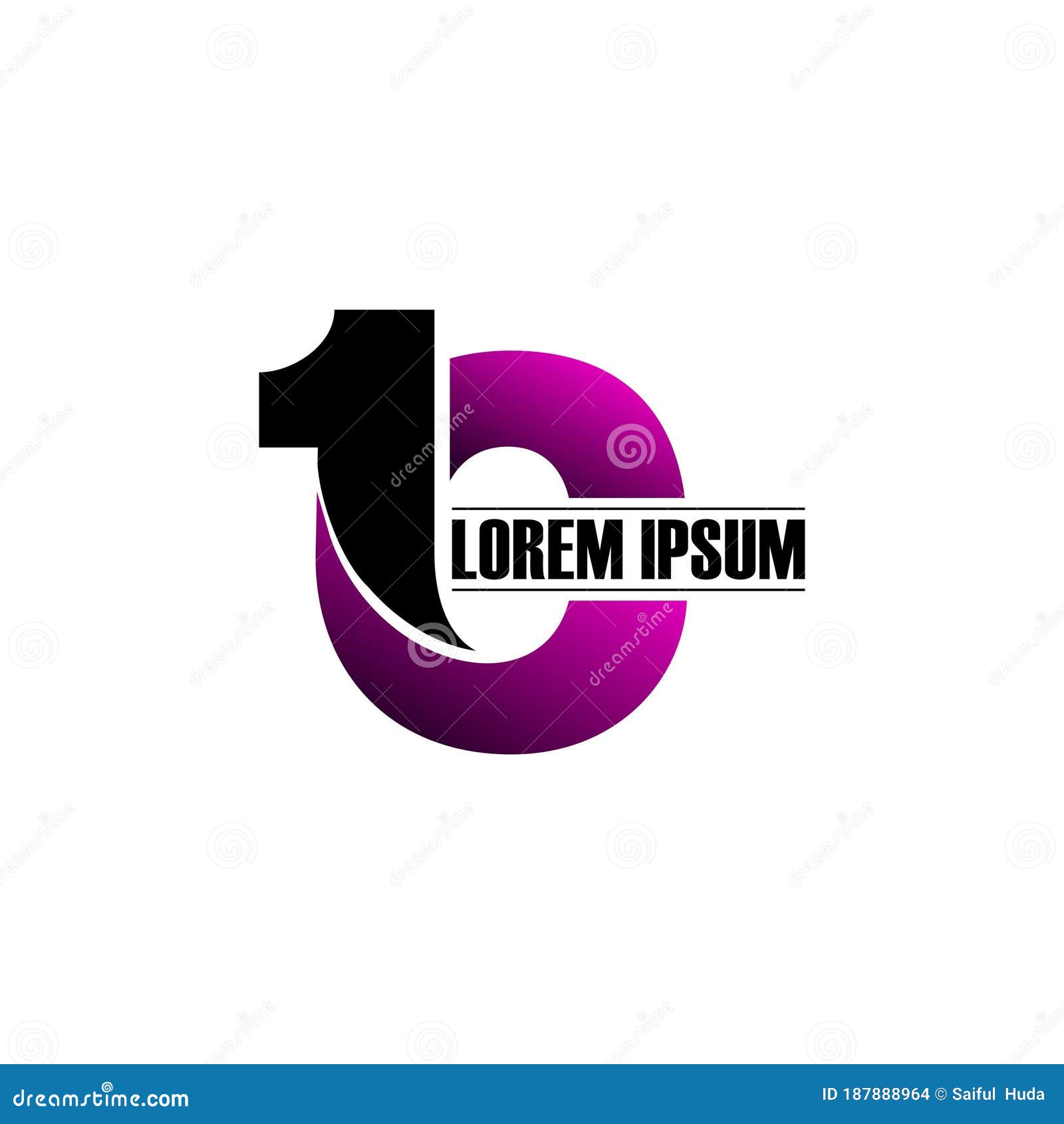 Letter 1C Monogram Logo Icon Design Vector. Stock Vector - Illustration ...