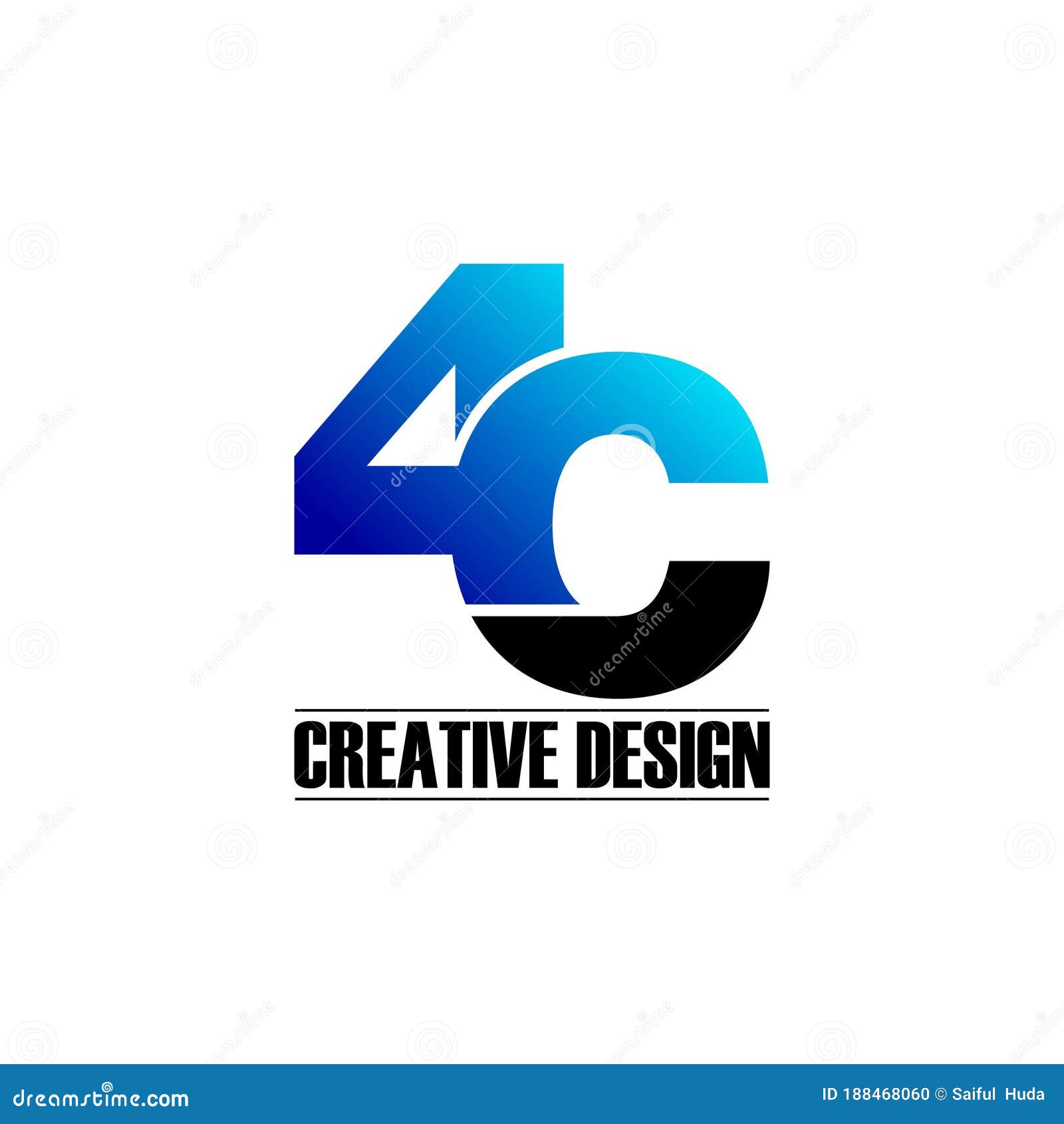 Letter 4C Monogram Logo Icon Design Vector. Stock Vector - Illustration ...