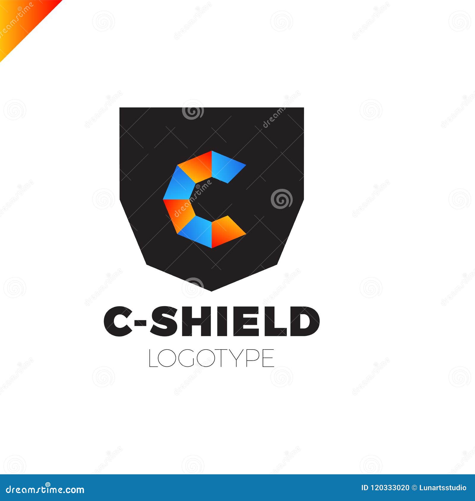 Letter C Monogram and Shield Logotype Combination. Symbolizes Re Stock ...