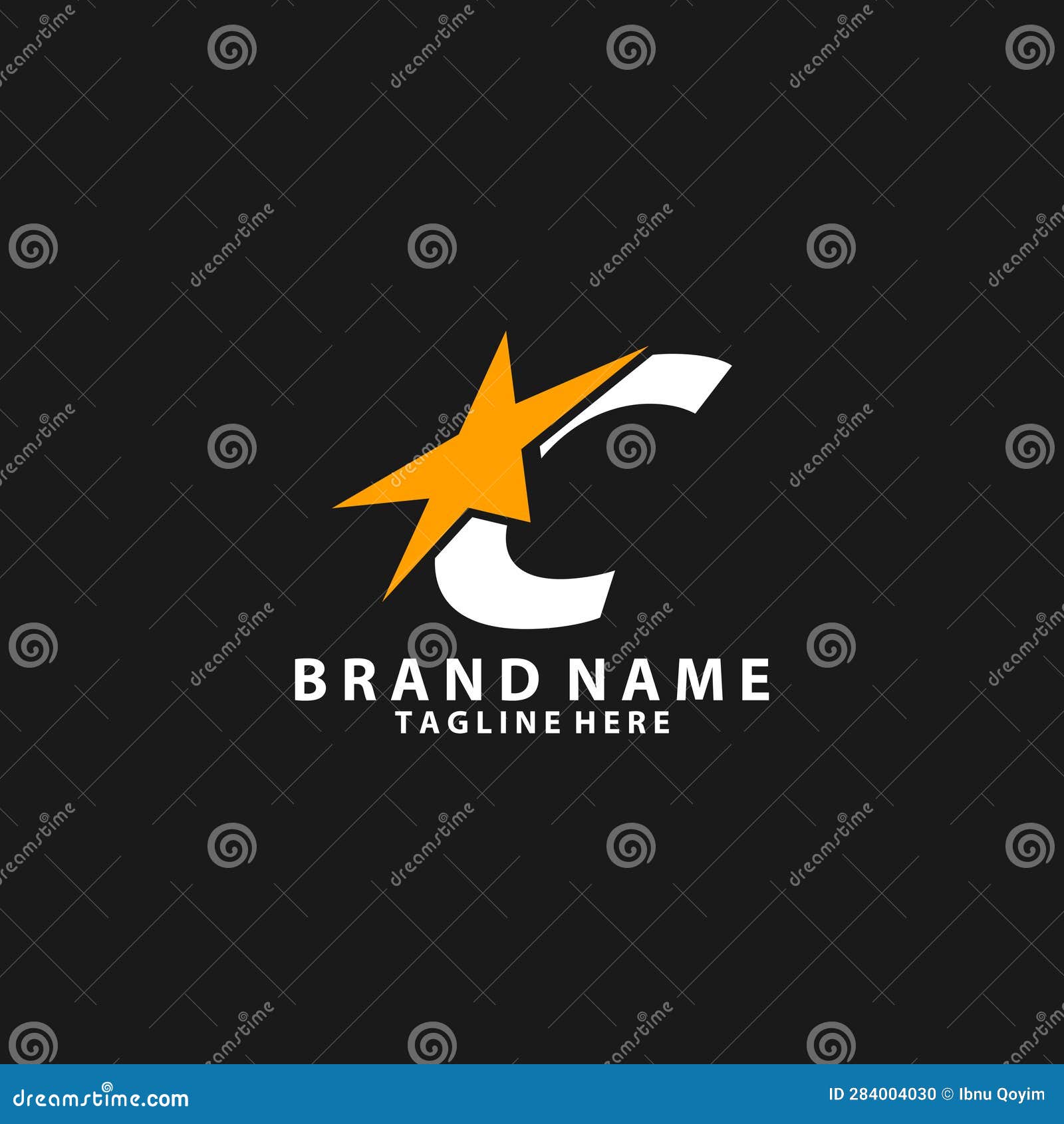 Letter C Monogram Star Design Logo Stock Vector - Illustration of ...
