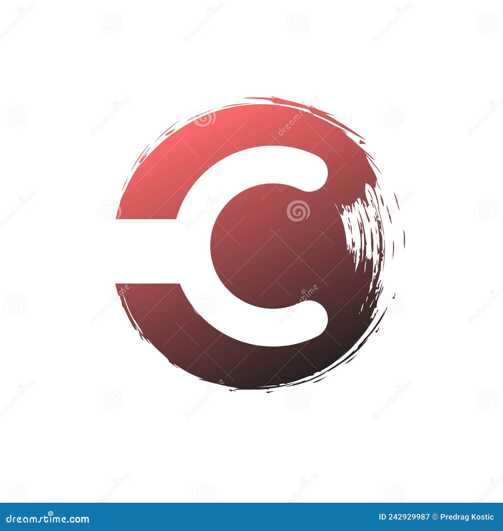 Letter C Negative Space Logo Stock Illustration - Illustration of kids ...