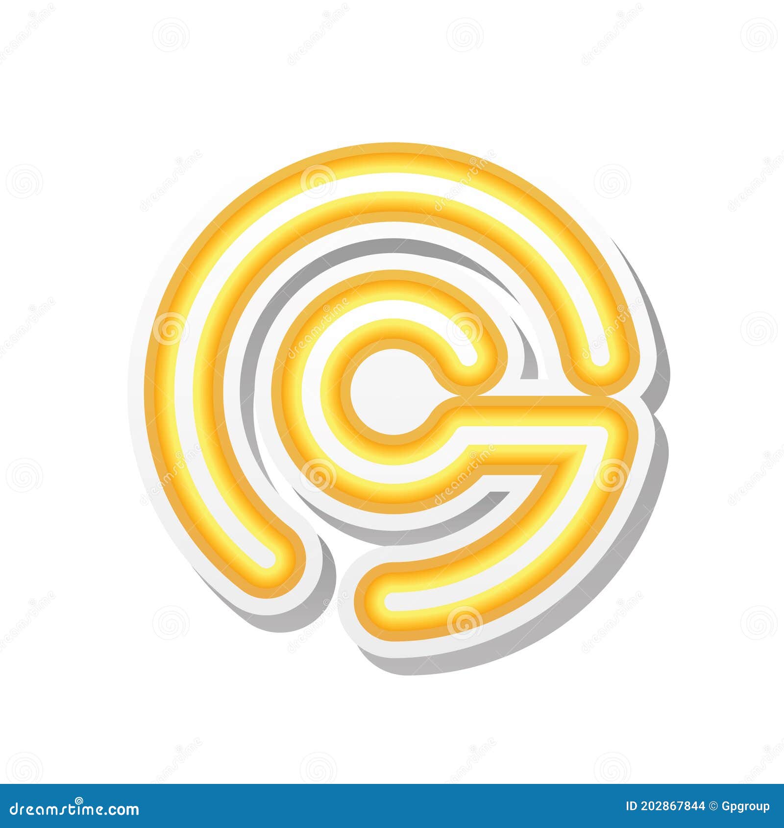 Letter C in Orange Neon Font Stock Vector - Illustration of electricity ...