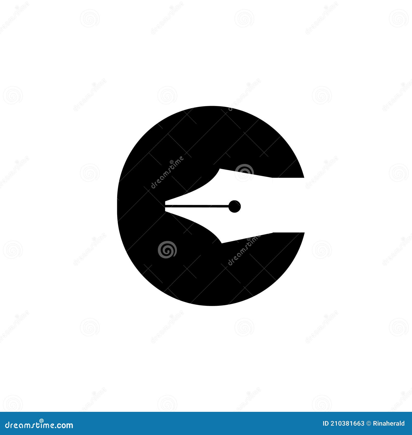 Letter C Pen Logo Icon Design Stock Vector - Illustration of company ...