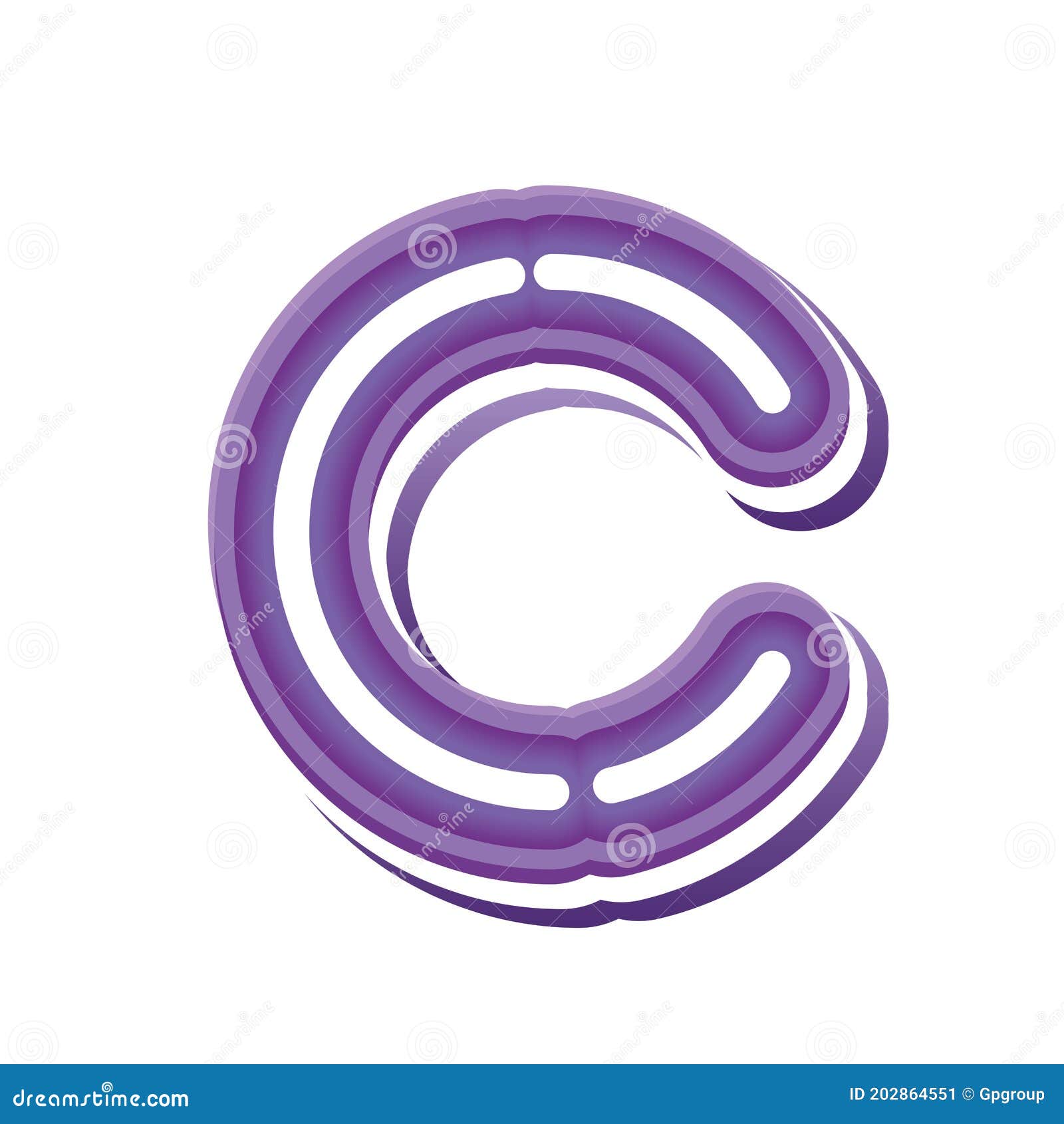 Letter C in Purple Neon Font Stock Vector - Illustration of purple ...